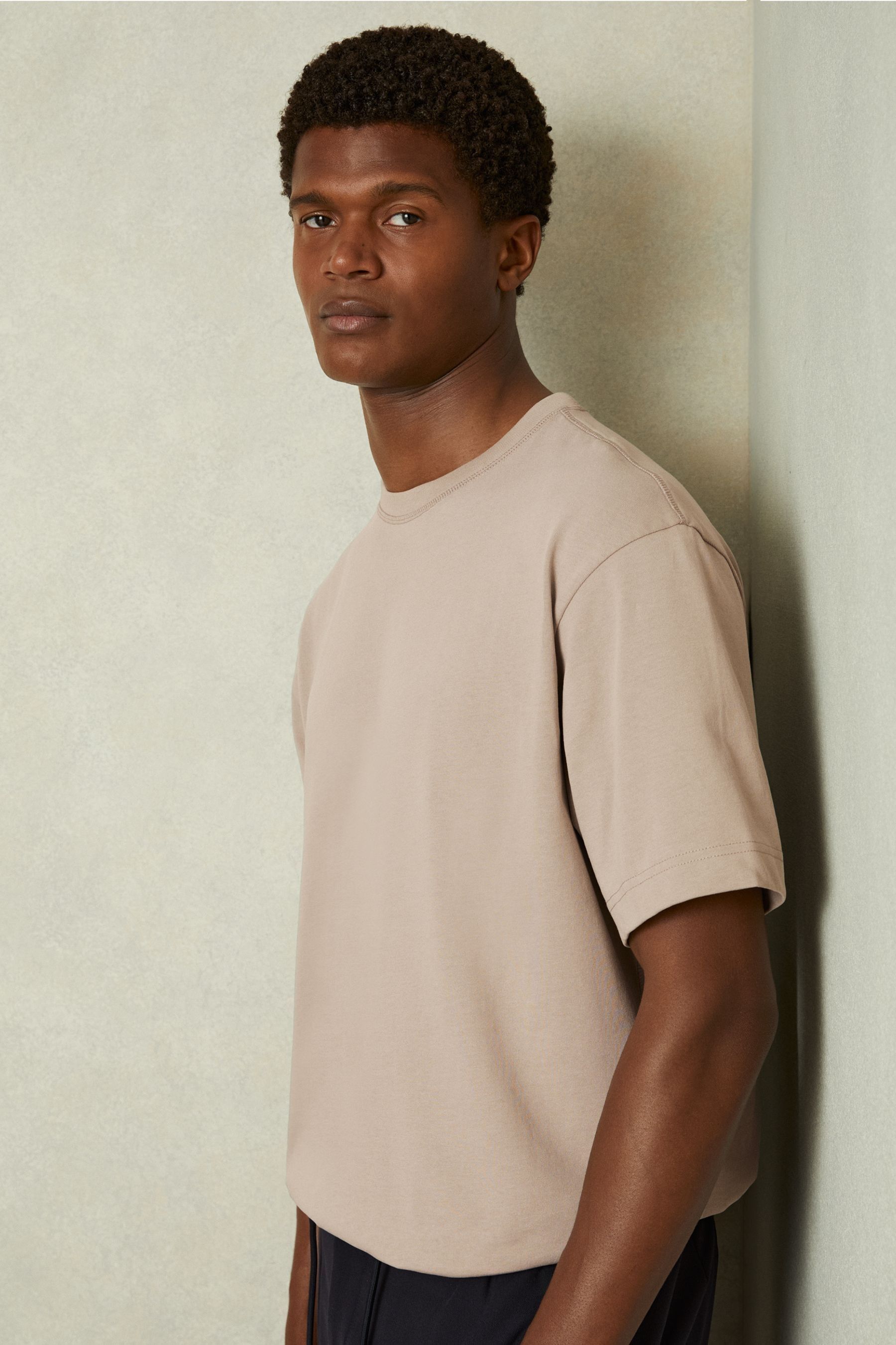 Buy Reiss Cement Tate Oversized Garment Dye T-Shirt from the Next UK ...