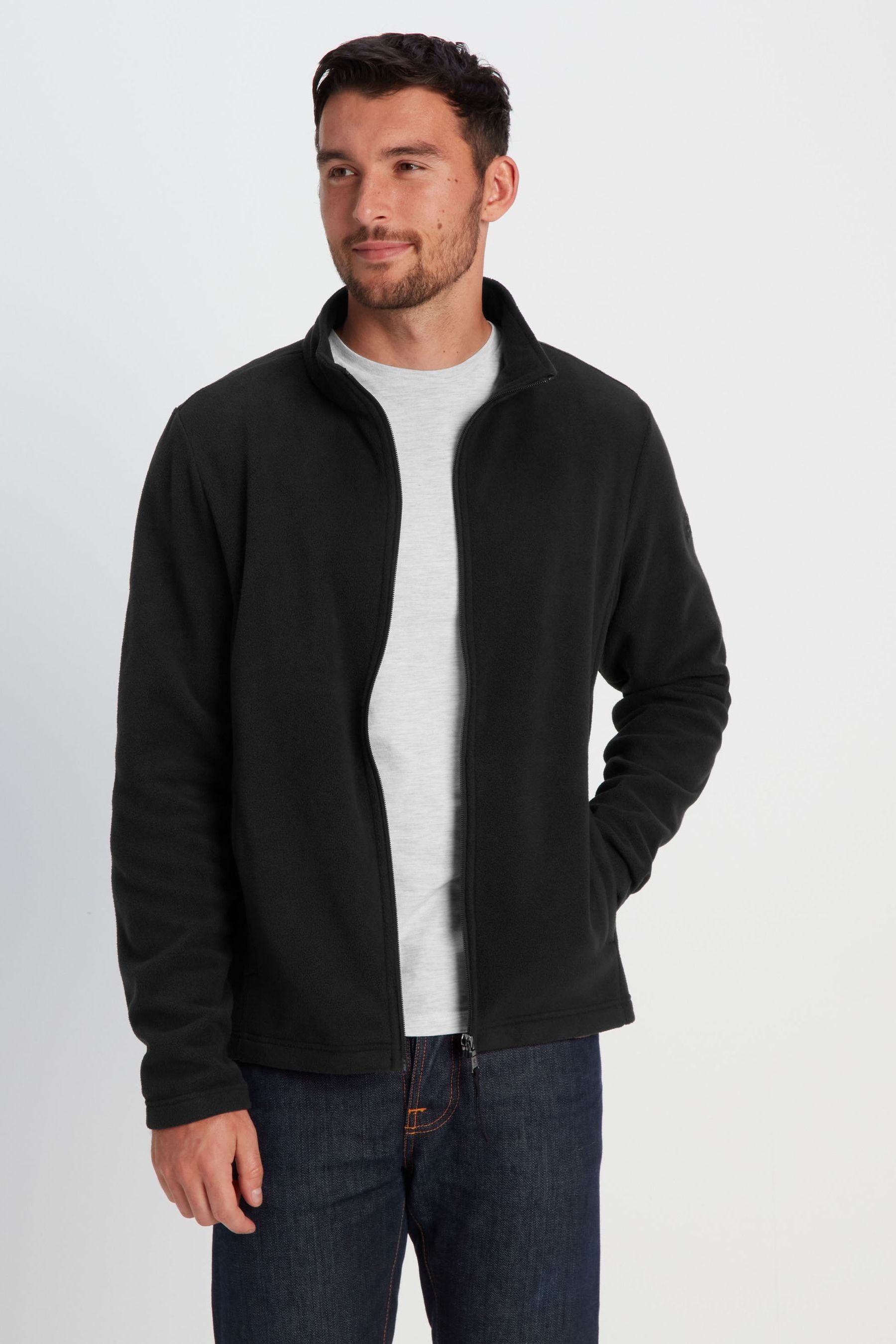Buy Tog 24 Black Mens Revive Fleece Black Jacket from the Next UK ...