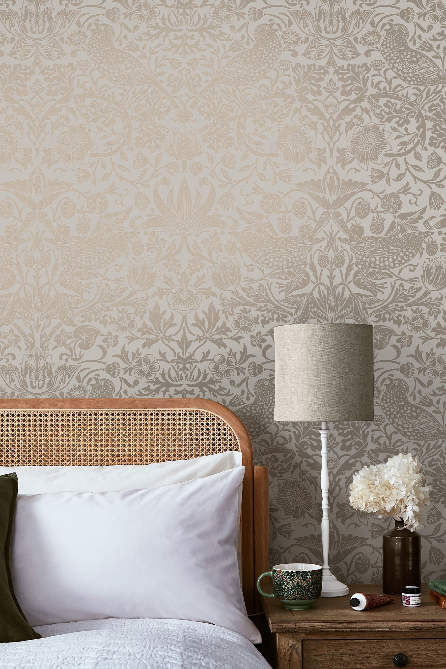 Buy William Morris At Home Neutral Strawberry Thief Fibrous A4 ...