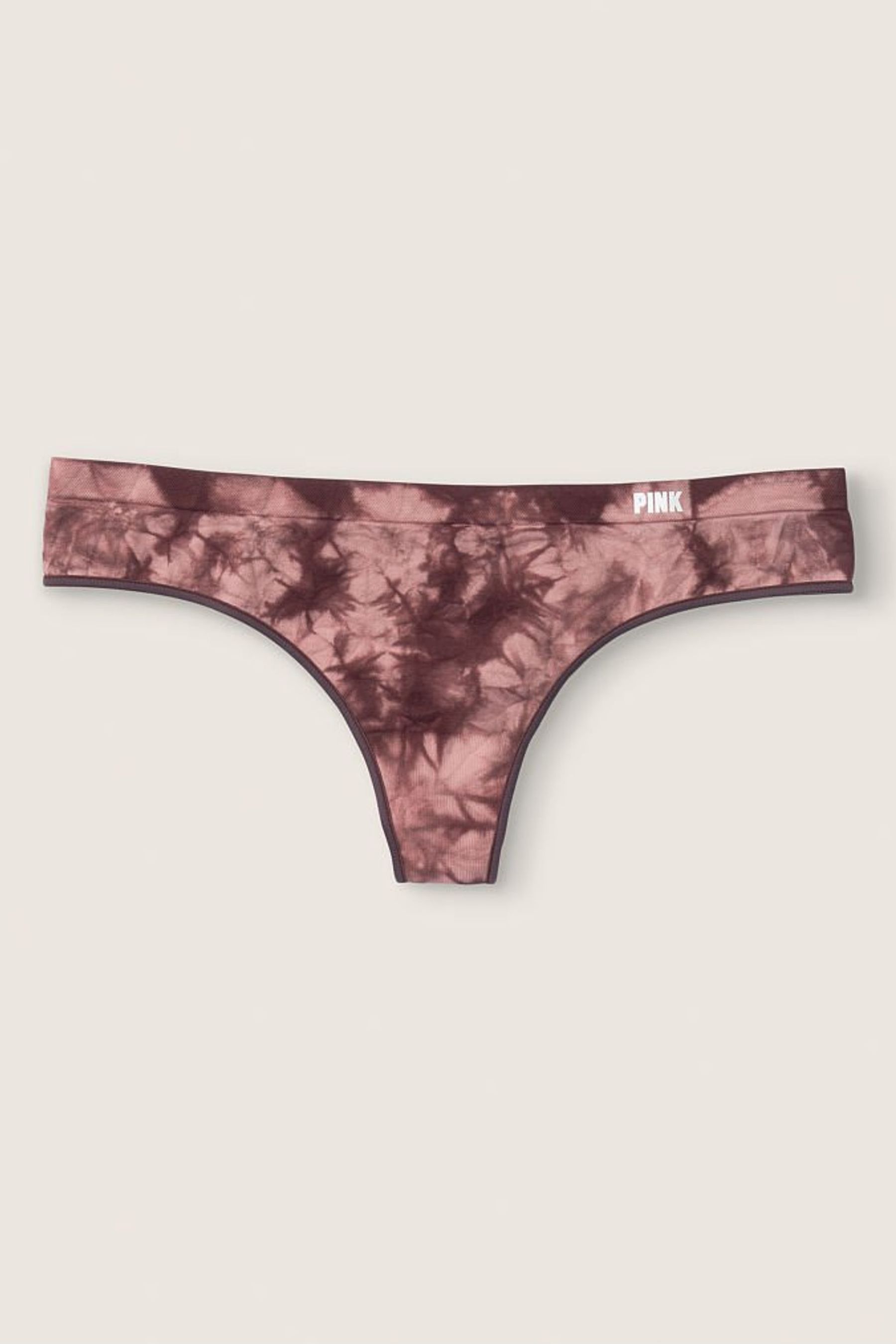 Buy Victoria's Secret PINK Tie Dye Damsel Pink Seamless Thong Knicker ...