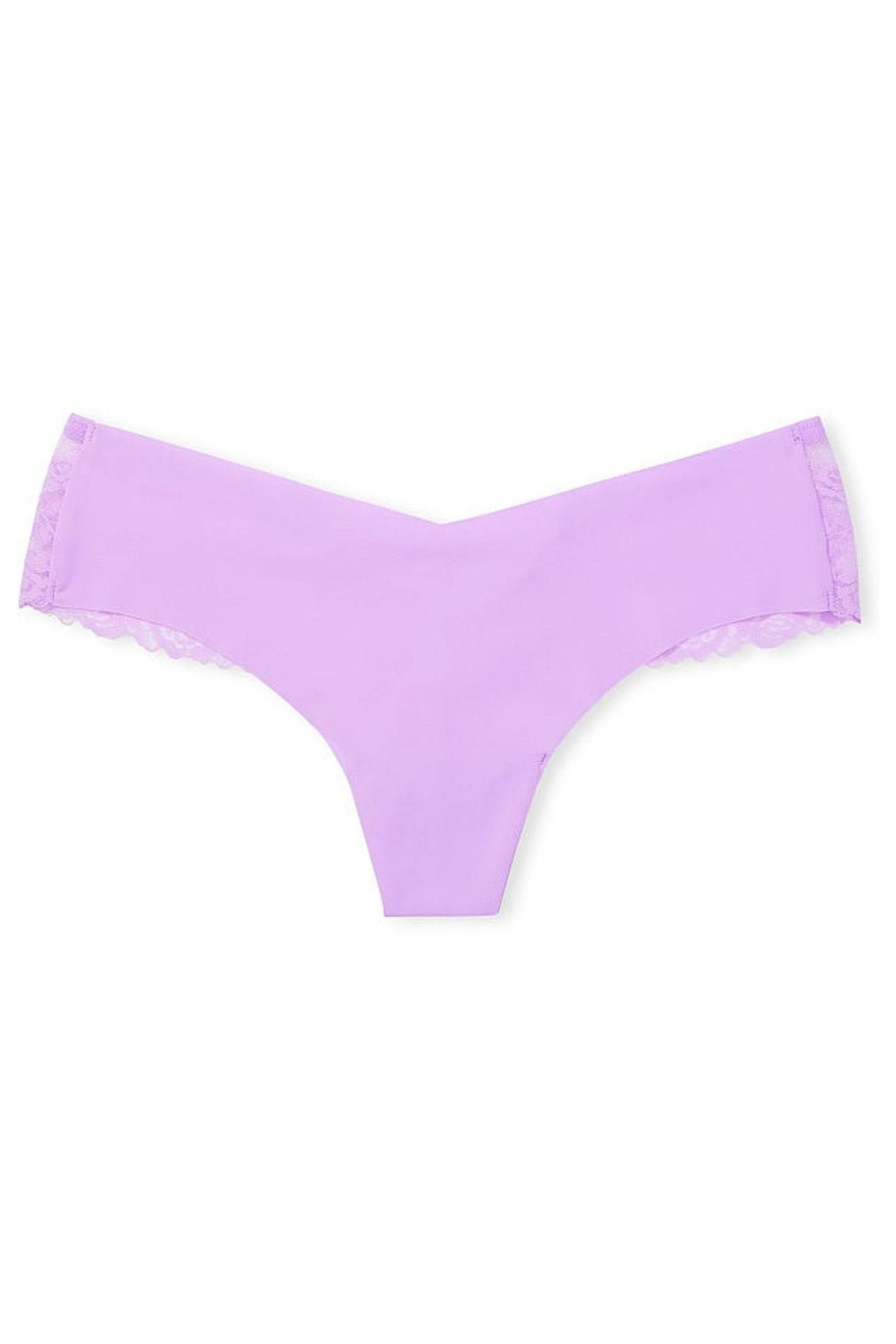 Buy Victoria's Secret Petal Purple Lace No Show Thong Knickers from the ...