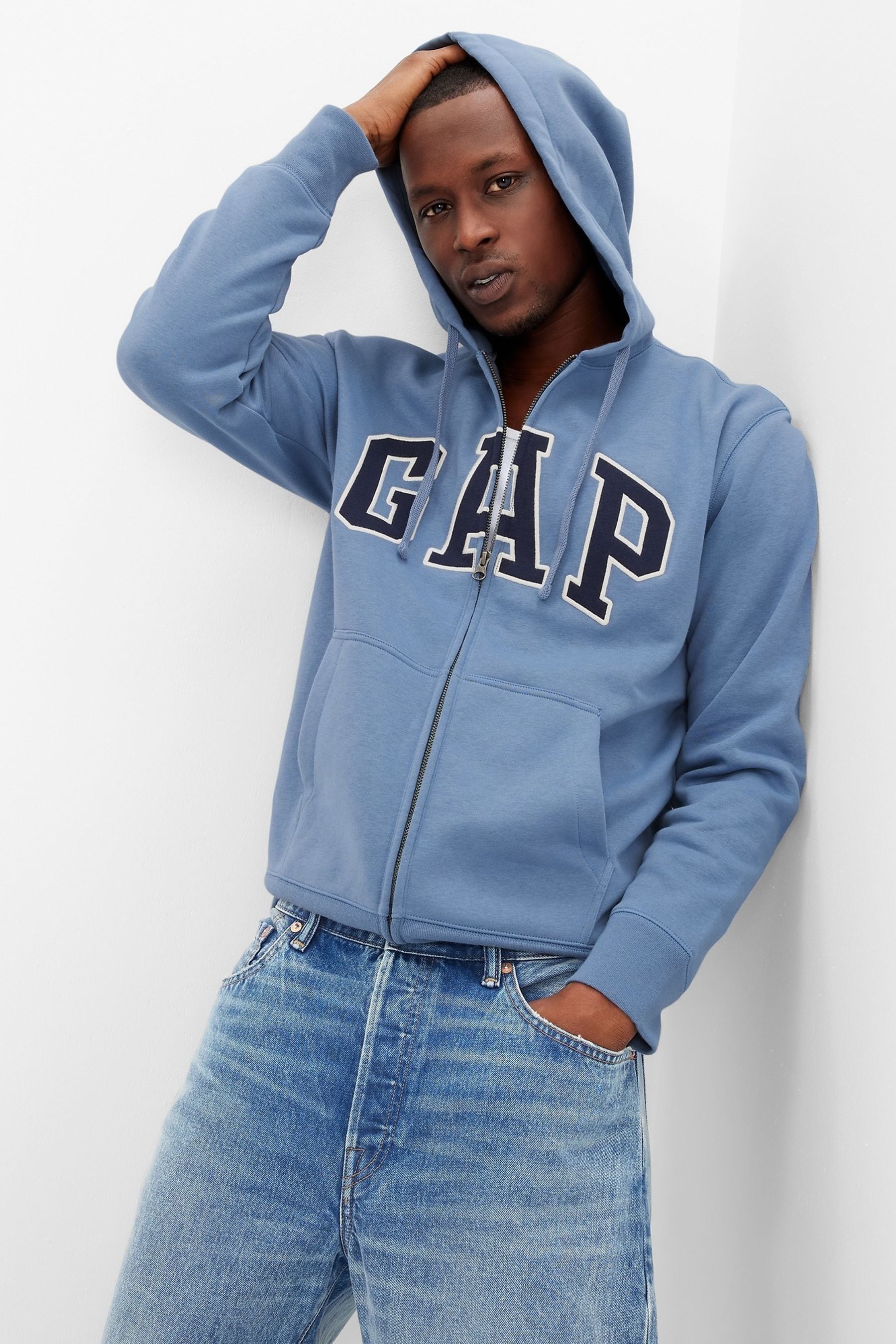 Buy Gap Logo Zip Up Hoodie from Next Ireland