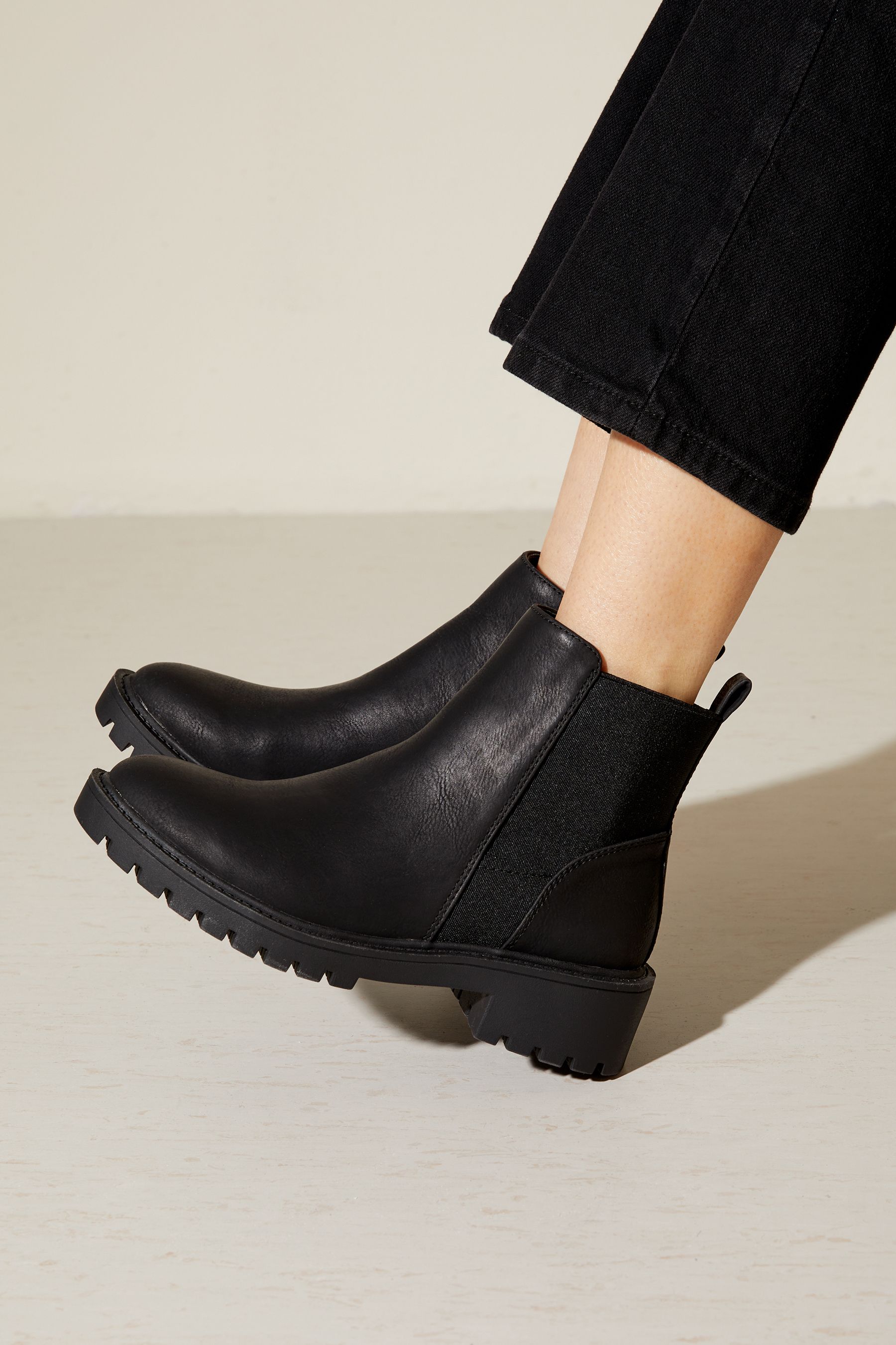 Buy Friends Like These Black Regular Fit Faux Nubuck Chelsea Boot from ...