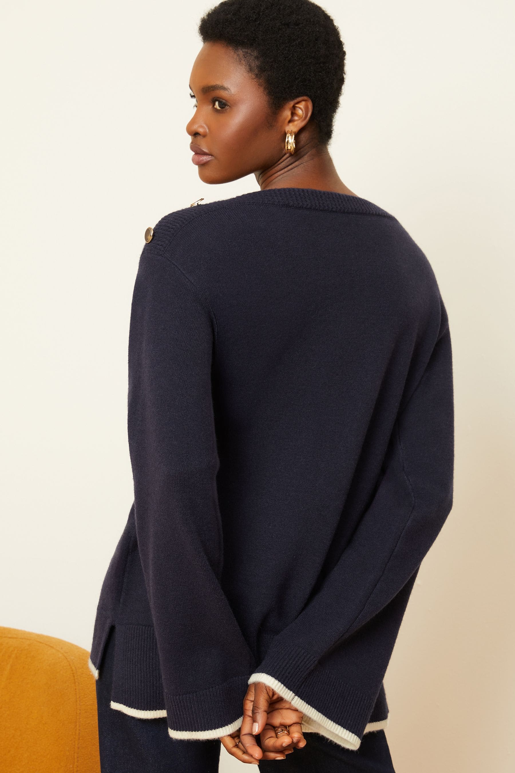Buy Love & Roses Navy Blue Oversized Cosy Knitted Jumper from the Next ...
