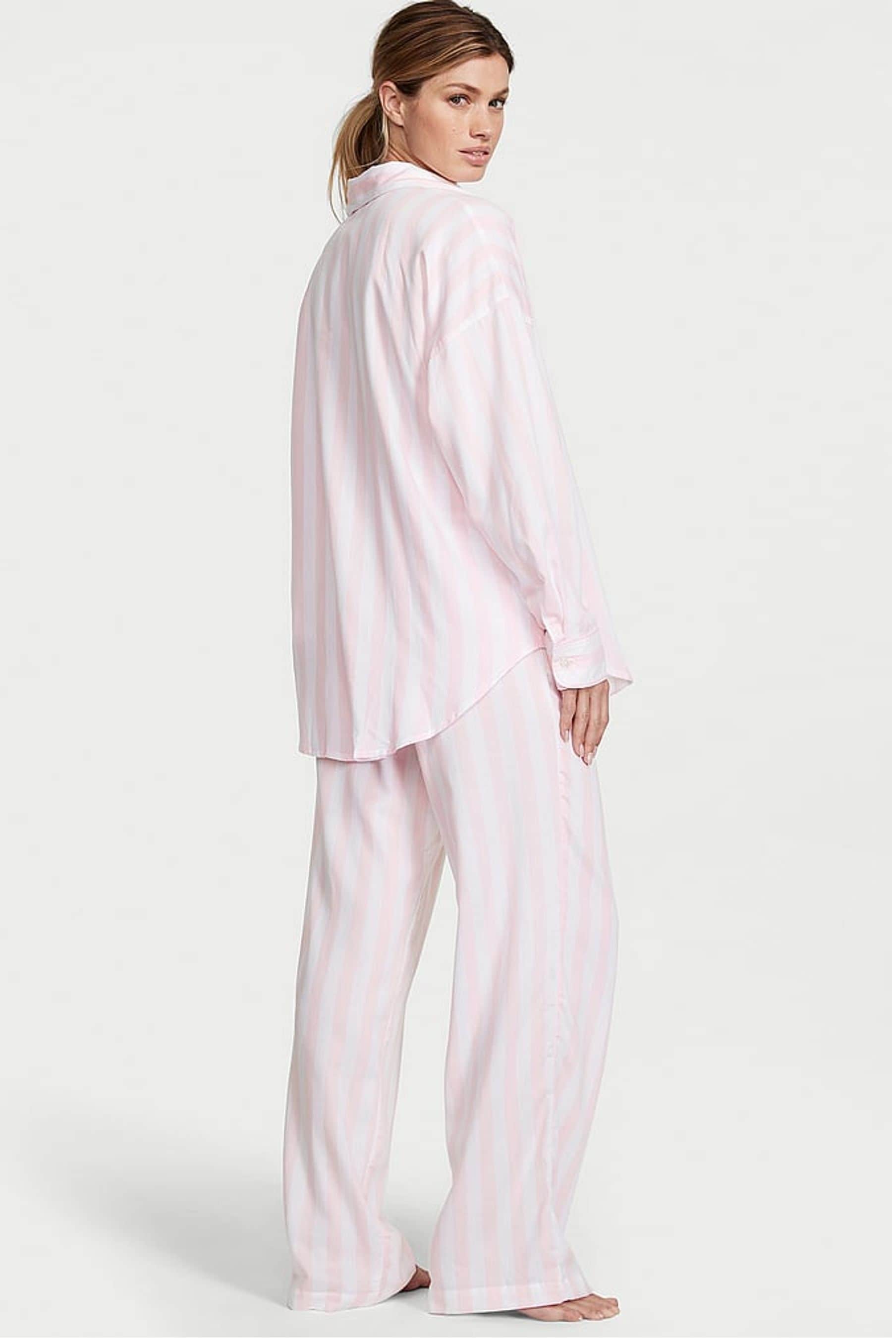 Buy Victoria's Secret Pretty Blossom Pink Stripe Modal Long Pyjamas ...