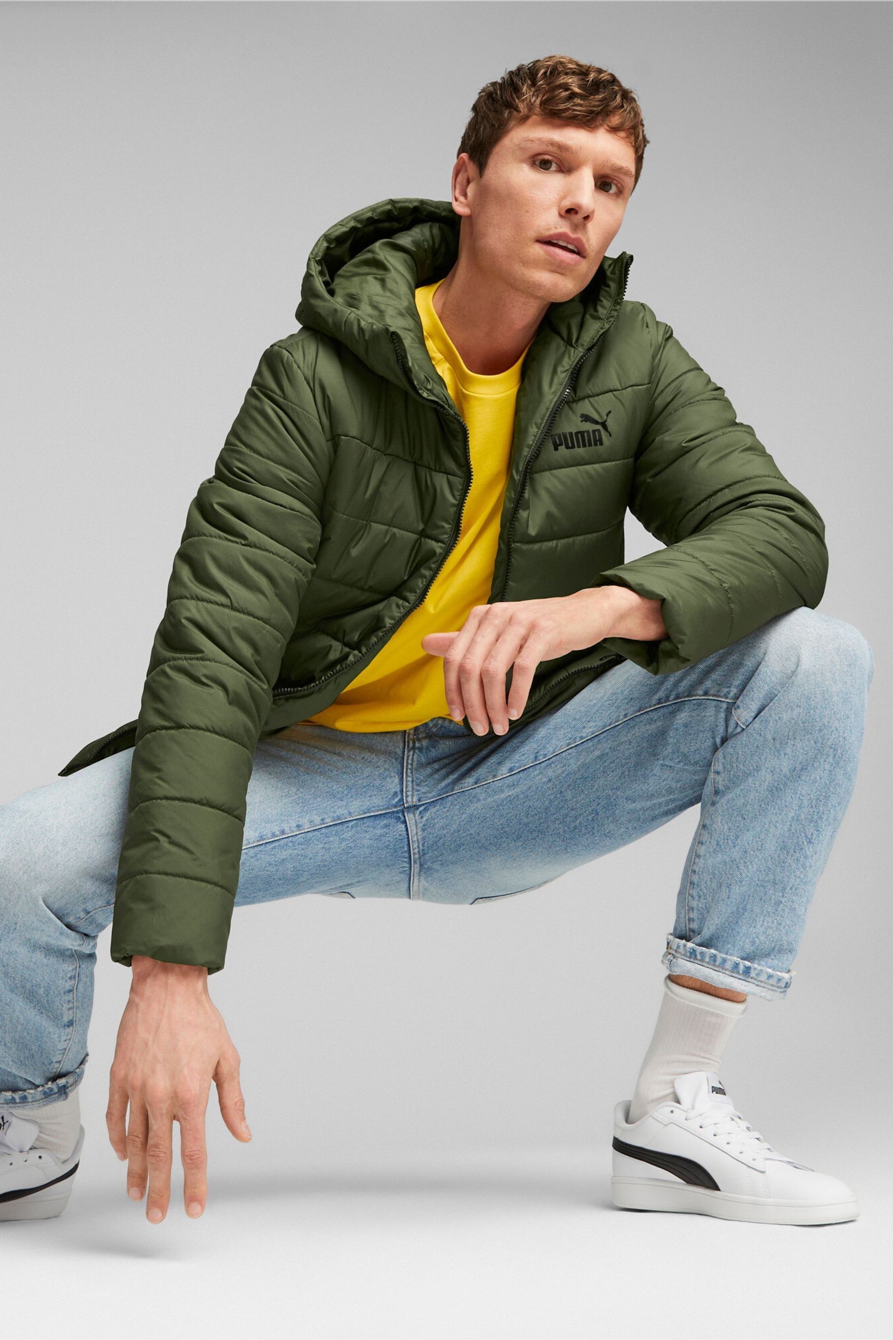 Buy Puma Green Essentials Padded Jacket from the Next UK online shop