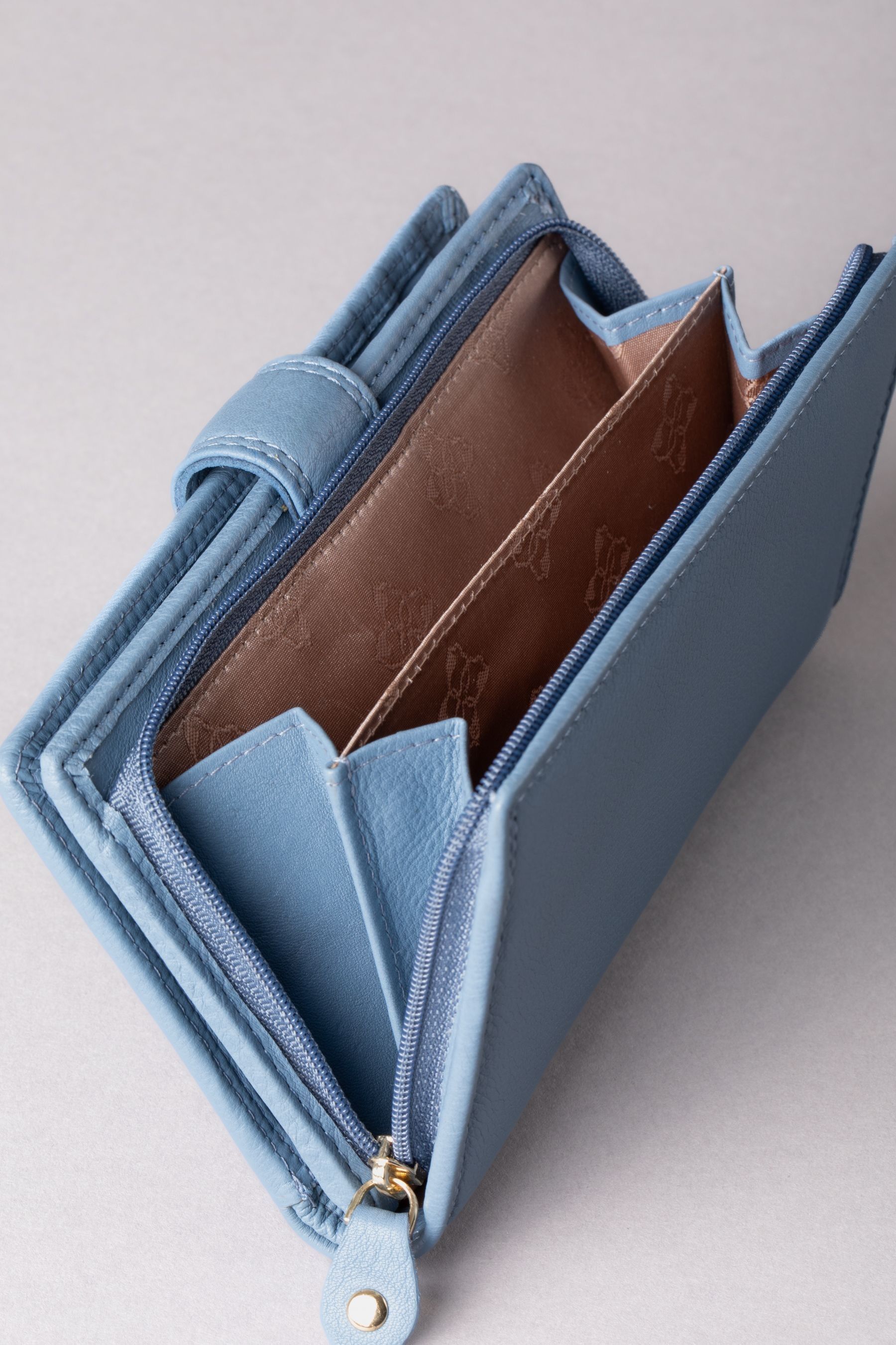 Buy Lakeland Leather Sky Blue Medium Leather Tab Purse from the Next UK ...