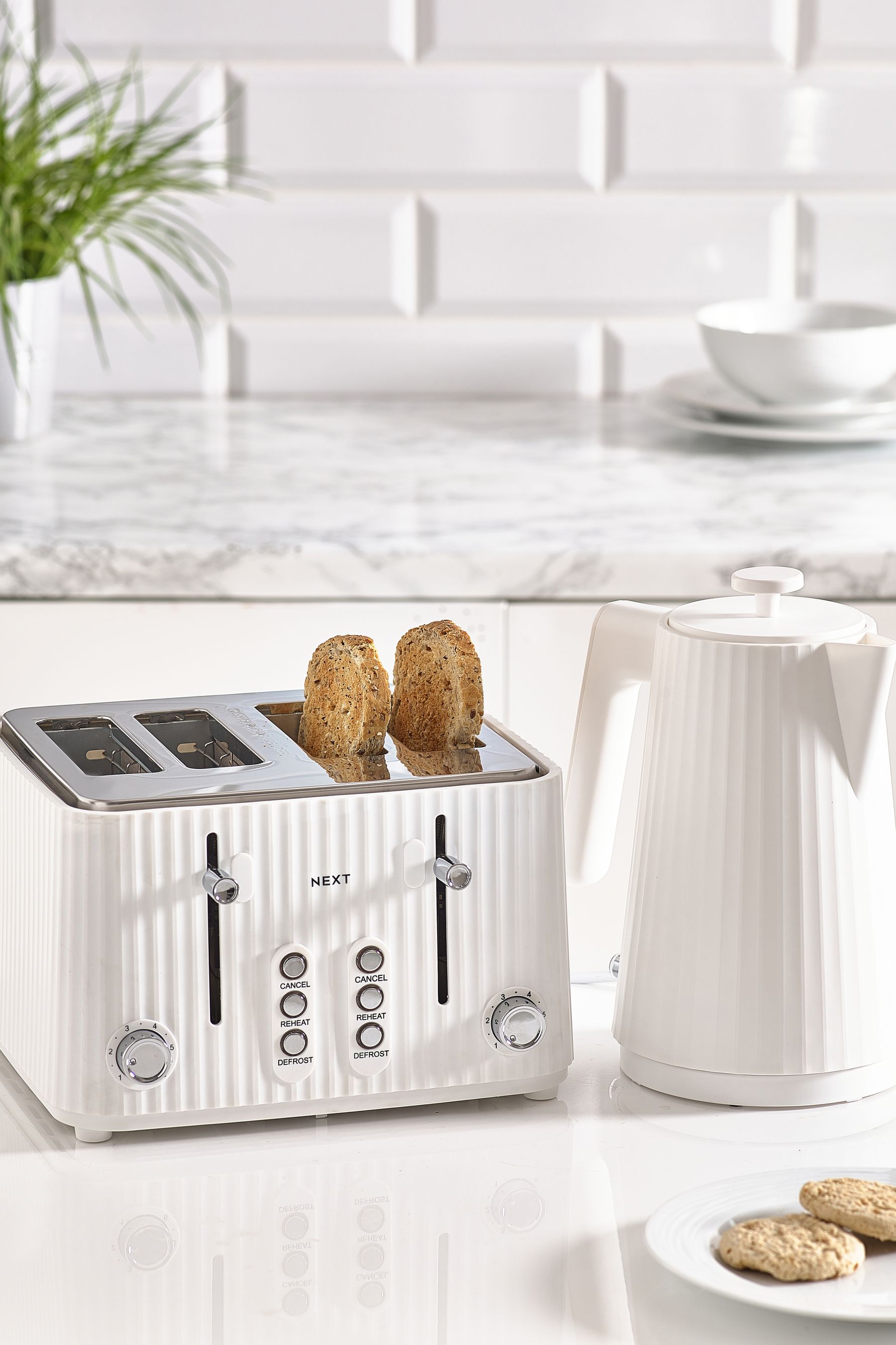 Buy White Sleek 4 Slice Toaster from the Next UK online shop