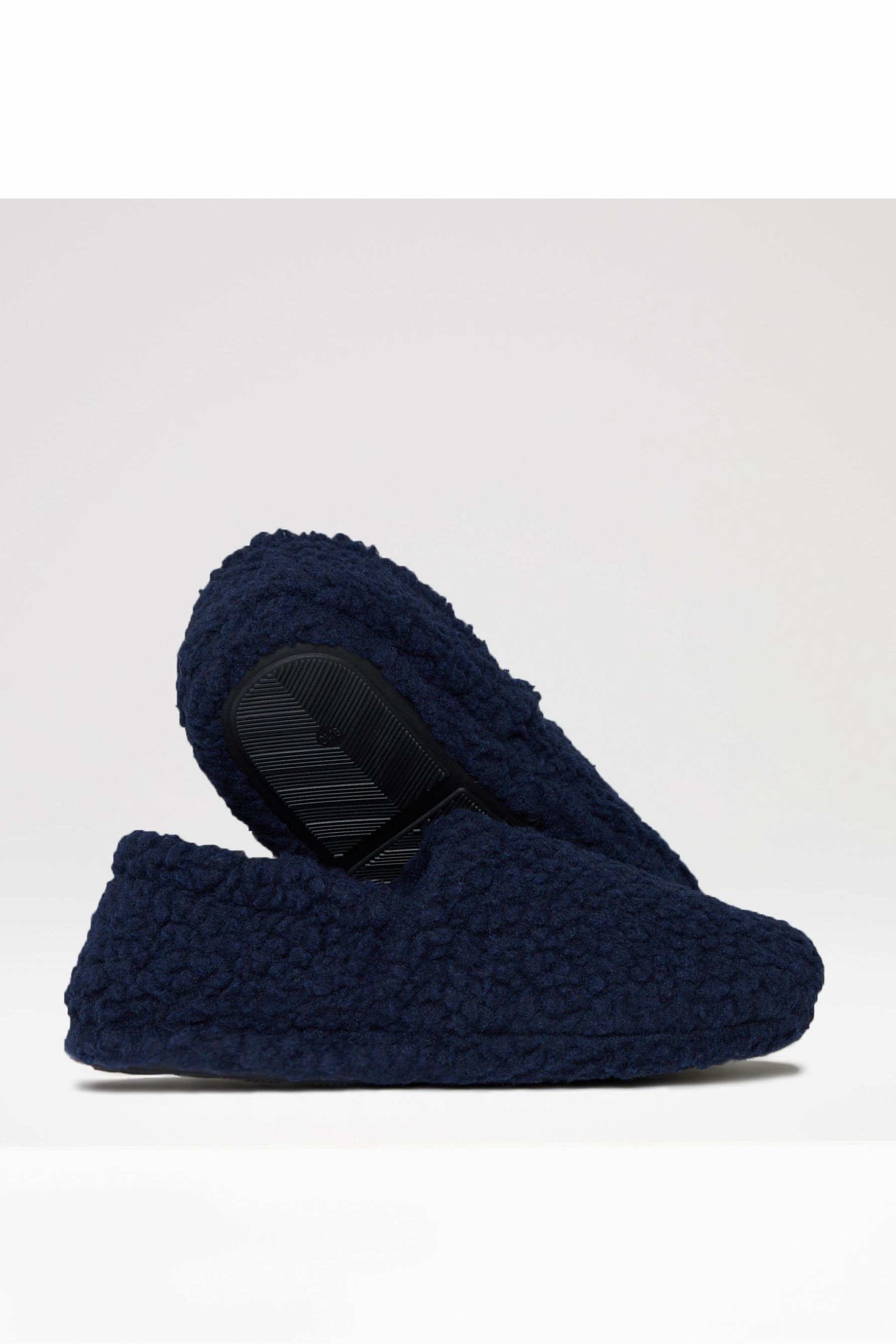 Buy Threadbare Blue Borg Teddy Slippers from the Next UK online shop