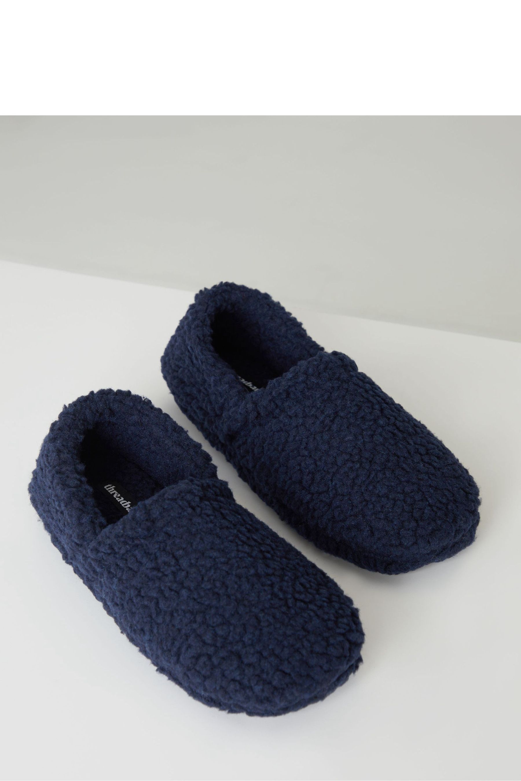Buy Threadbare Blue Borg Teddy Slippers from the Next UK online shop