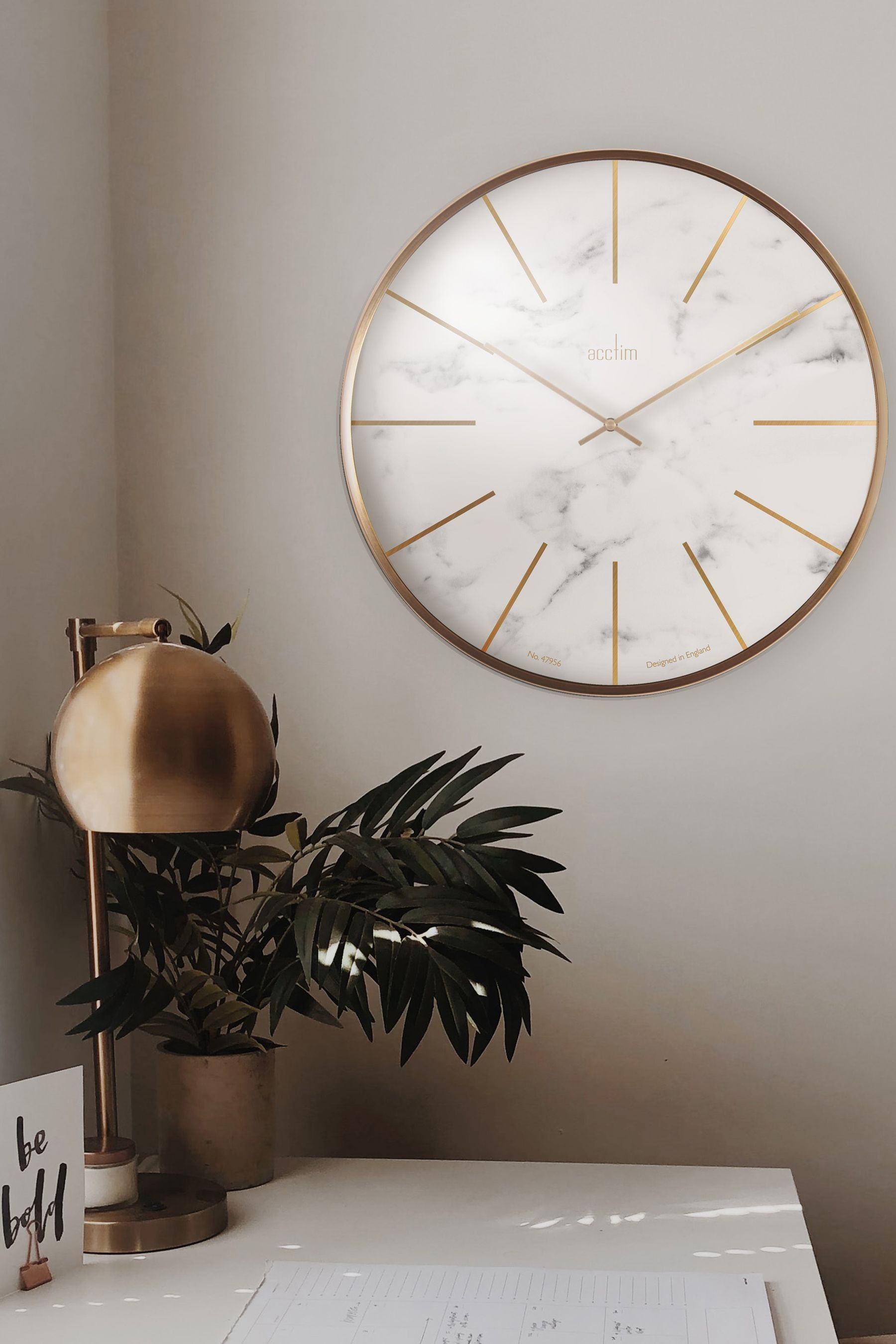 Buy Acctim Clocks White Marble Luxe 30cm Wall Clock from the Next UK ...