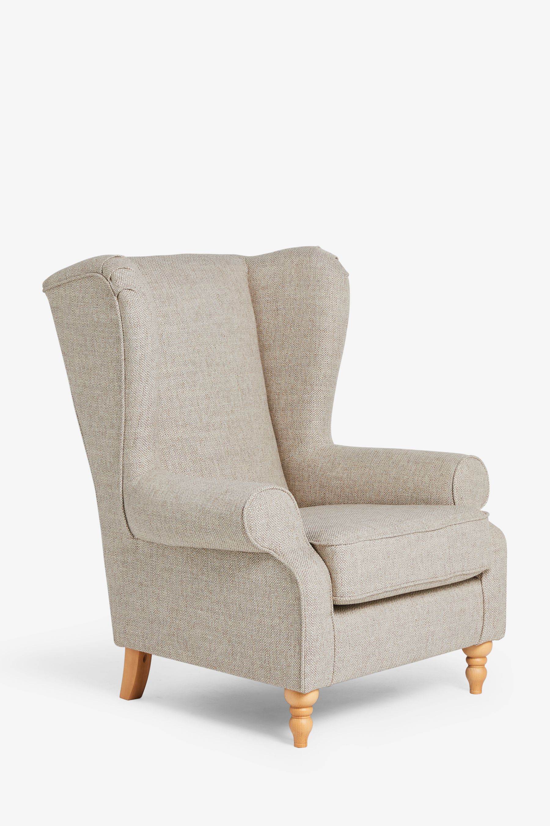 Buy Chunky Weave Mid Natural Grande Sherlock Highback Armchair from the ...