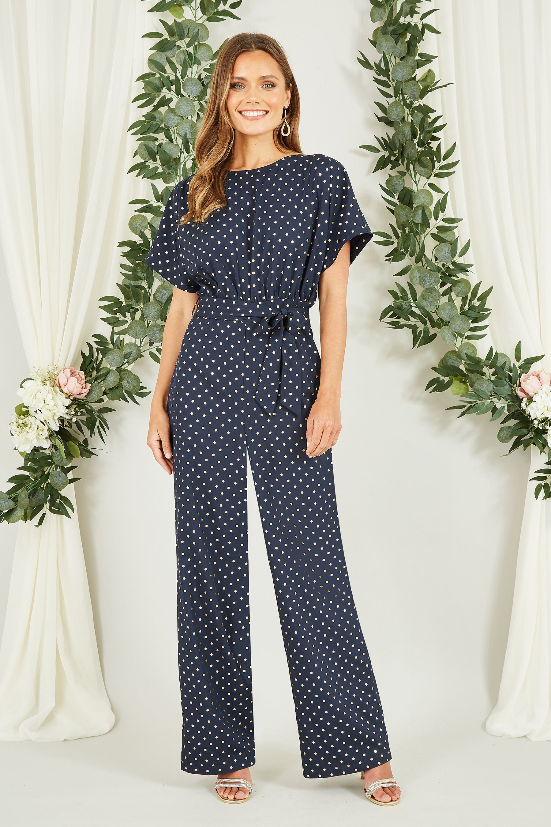 Buy Mela Blue Spot Batwing Jumpsuit from the Next UK online shop