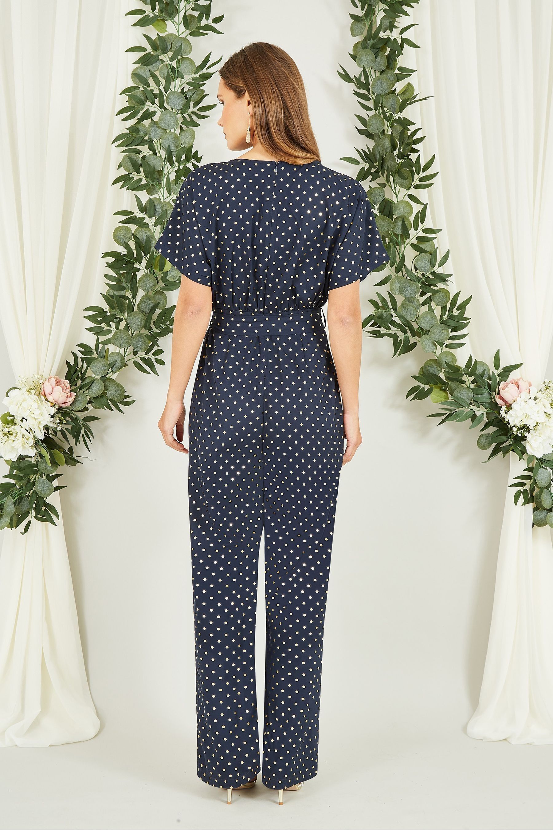 Buy Mela Blue Spot Batwing Jumpsuit from the Next UK online shop
