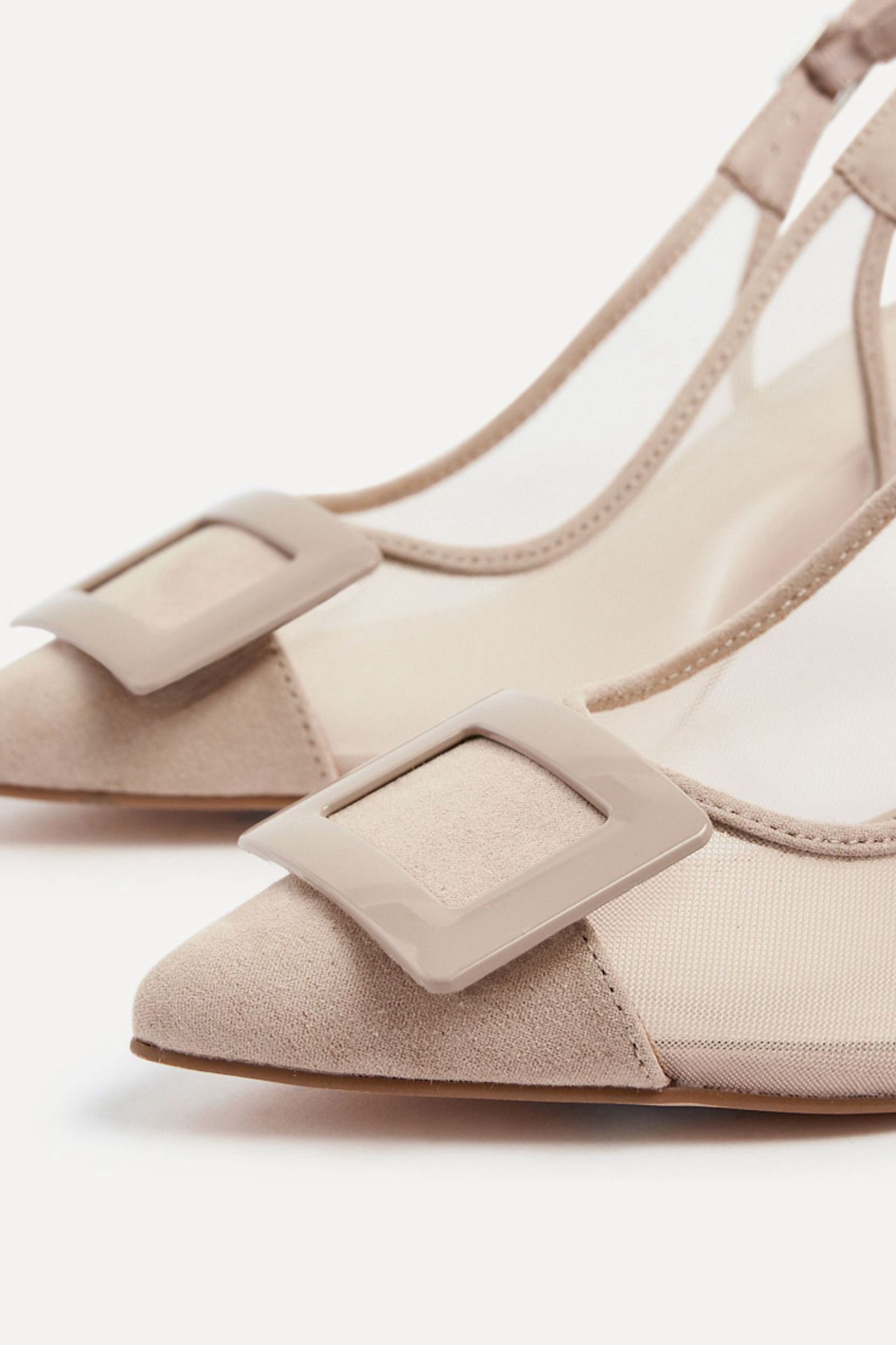 Buy Linzi Nude Ace Pointed Toe Court Heels With Mesh Detail from the Next UK online shop