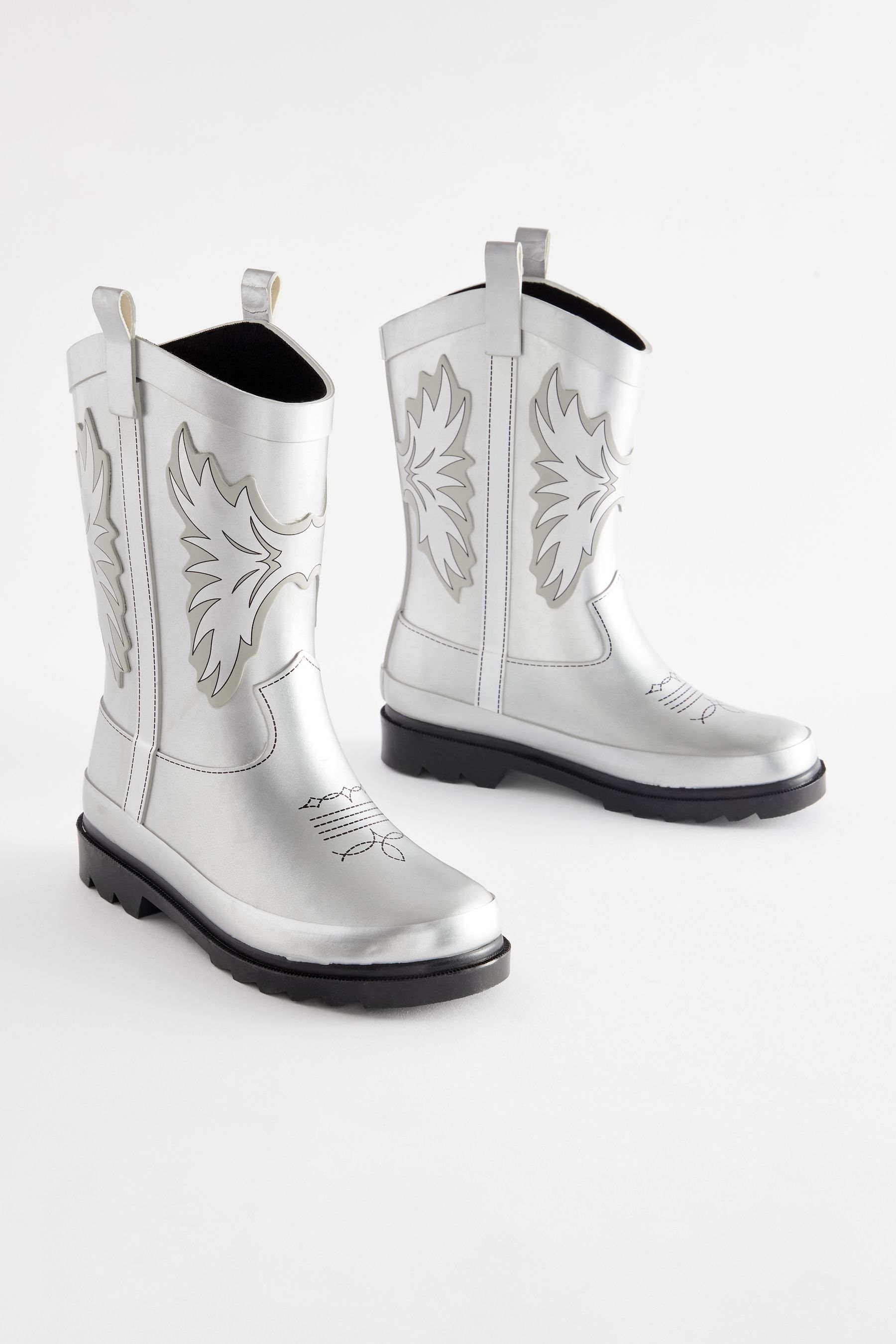 Buy Silver Metallic Western Wellies from Next Australia
