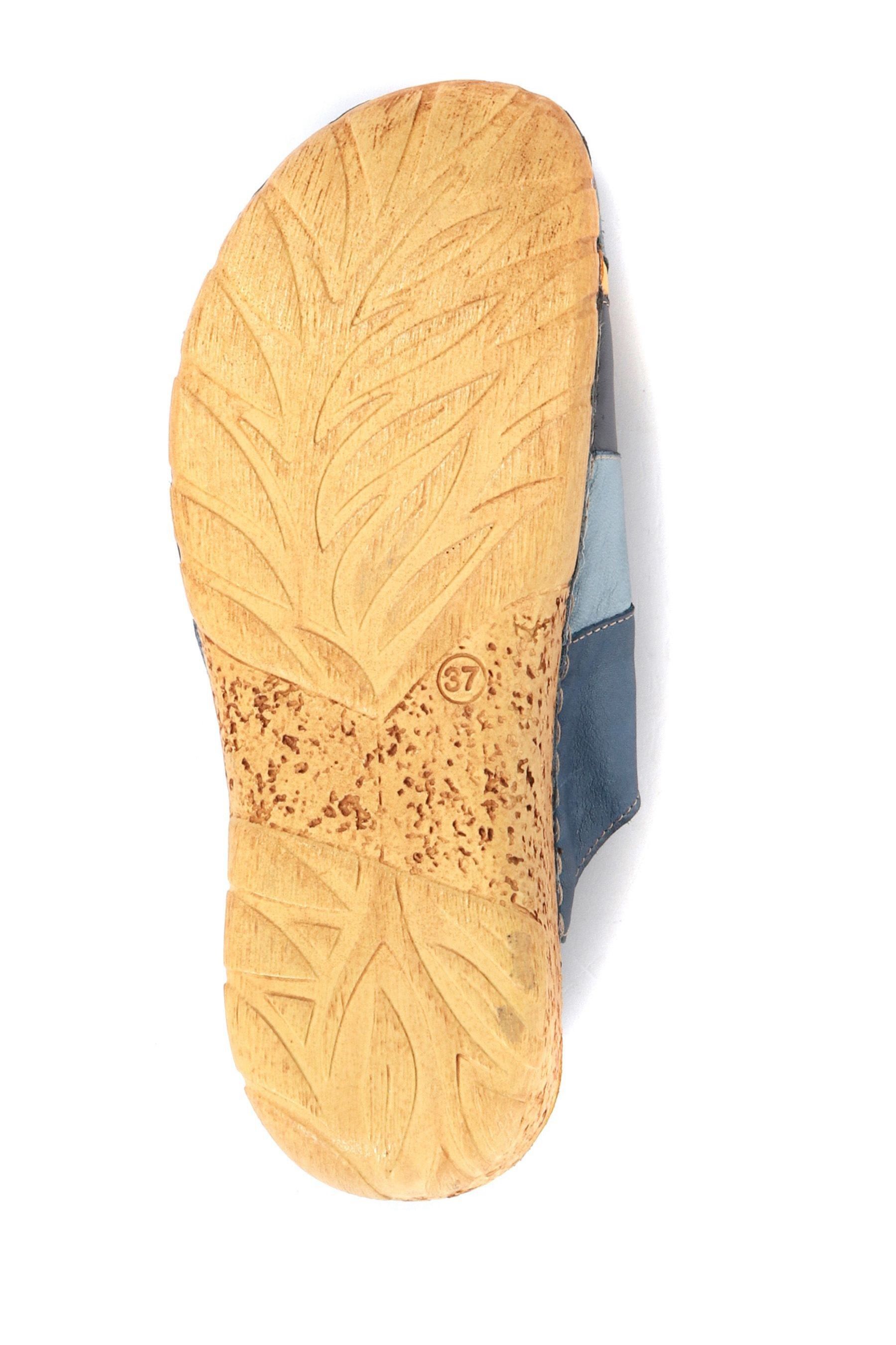 Buy Pavers Blue Ladies Leather Wedge Heel Clogs from the Next UK online ...