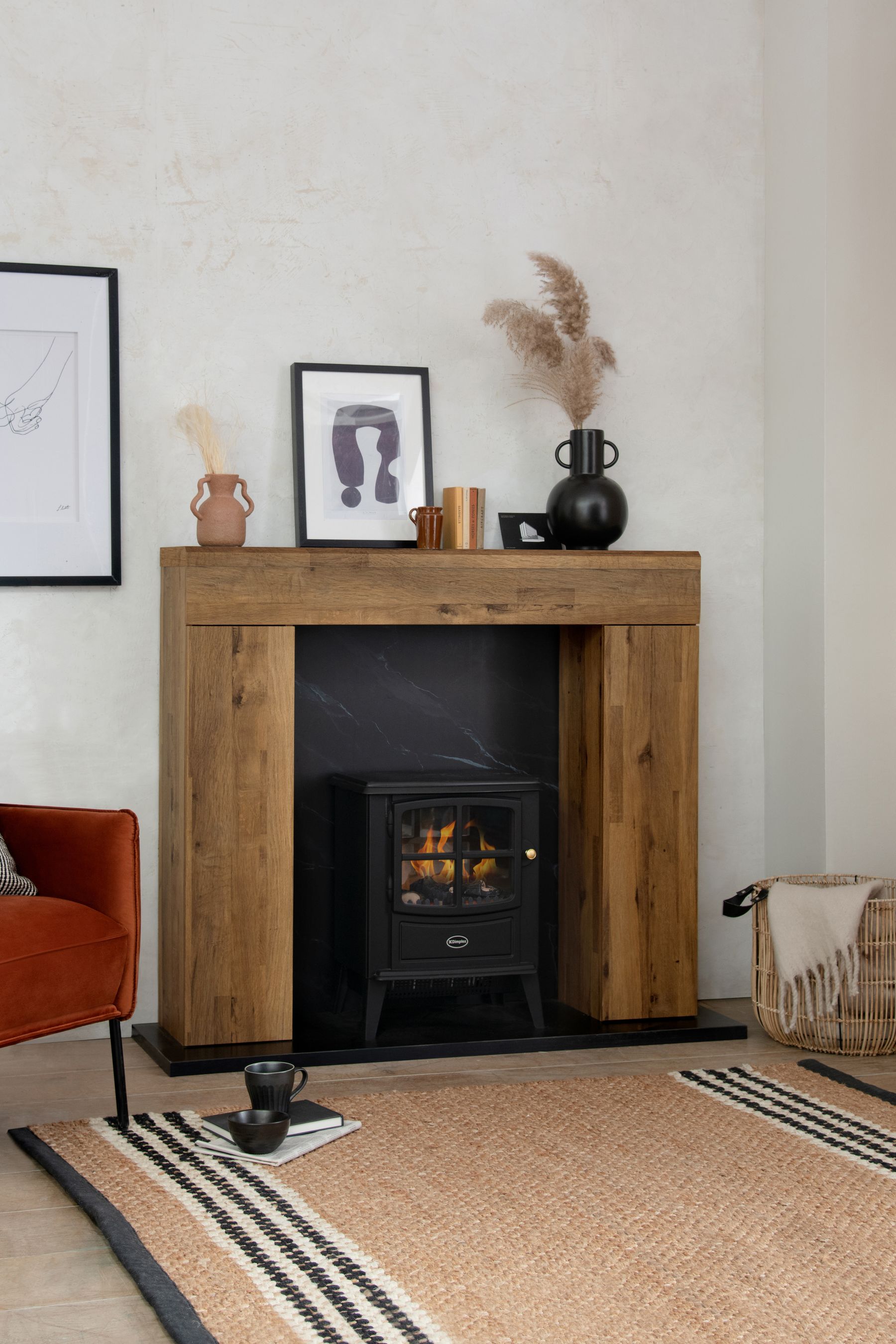 Buy Dark Bronx Oak Effect Storage Fire Surround from the Next UK online ...