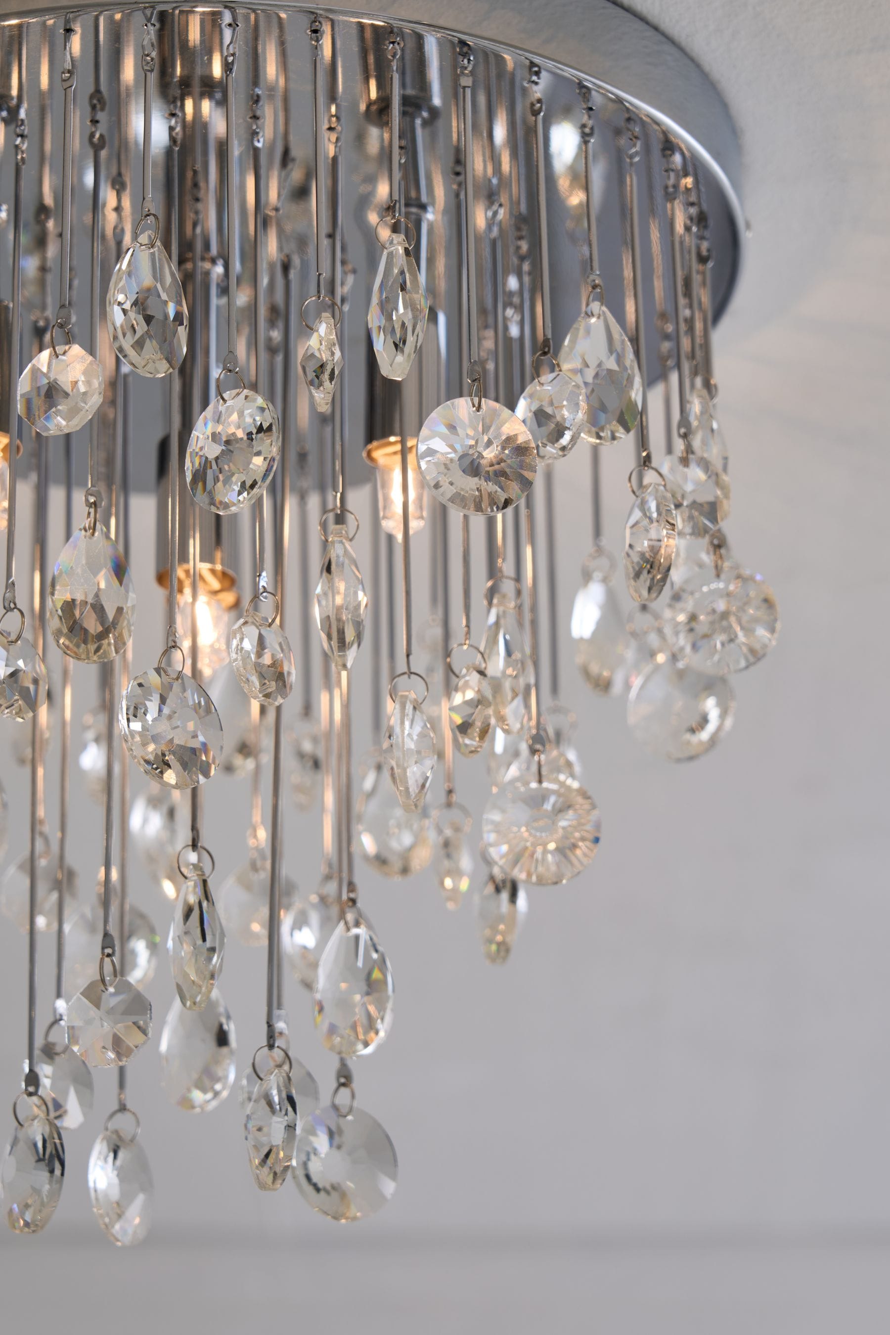 Buy Chrome Izzie 4 Light Flush Ceiling Light from the Next UK online shop