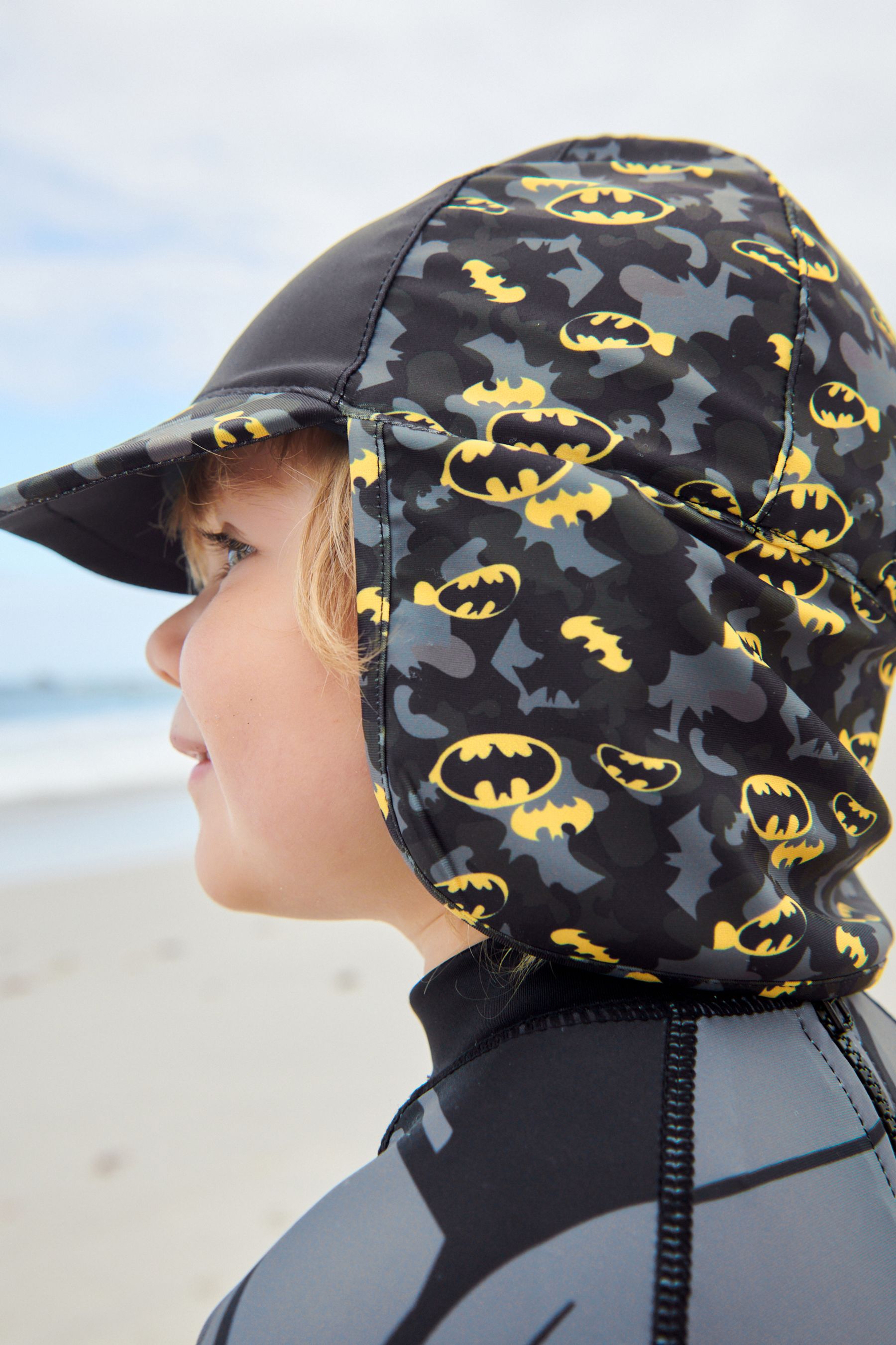 Buy Batman Black Legionnaire Swim Hat (3mths-10yrs) from the Next UK ...