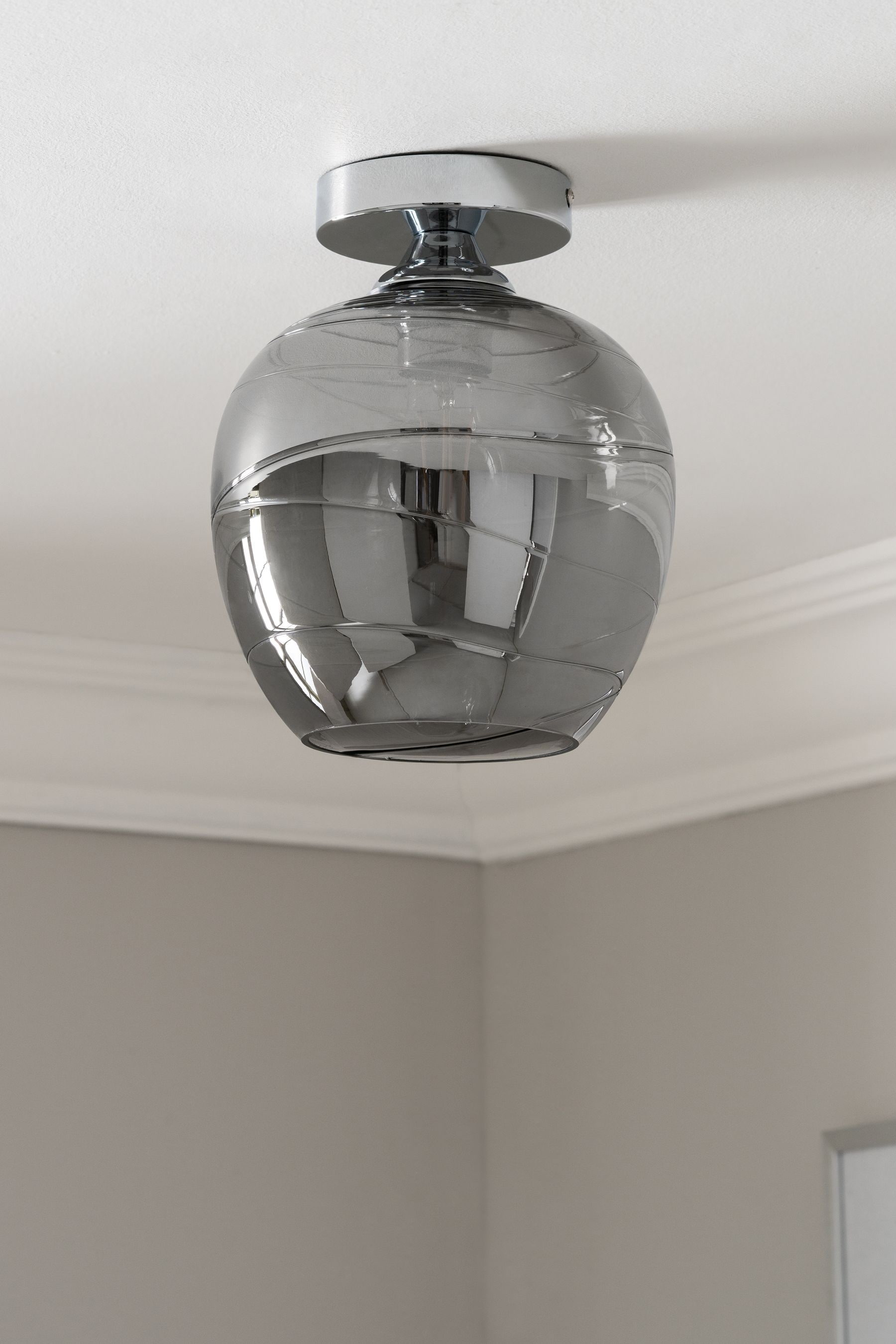 Buy Smoke Grey Drizzle Flush Ceiling Light from the Next UK online shop