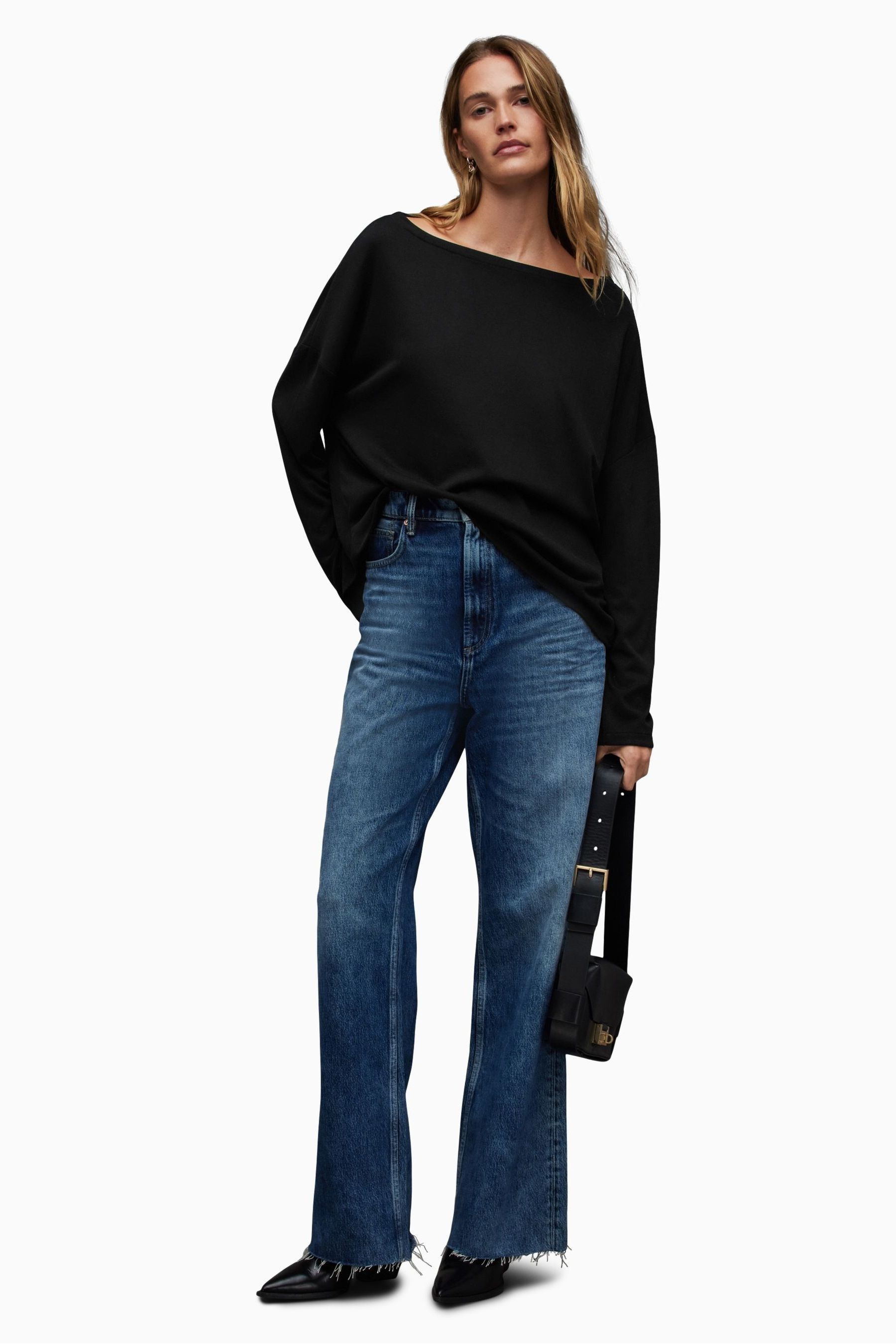 Buy AllSaints Black Off The Shoulder Rita Top from the Next UK online shop