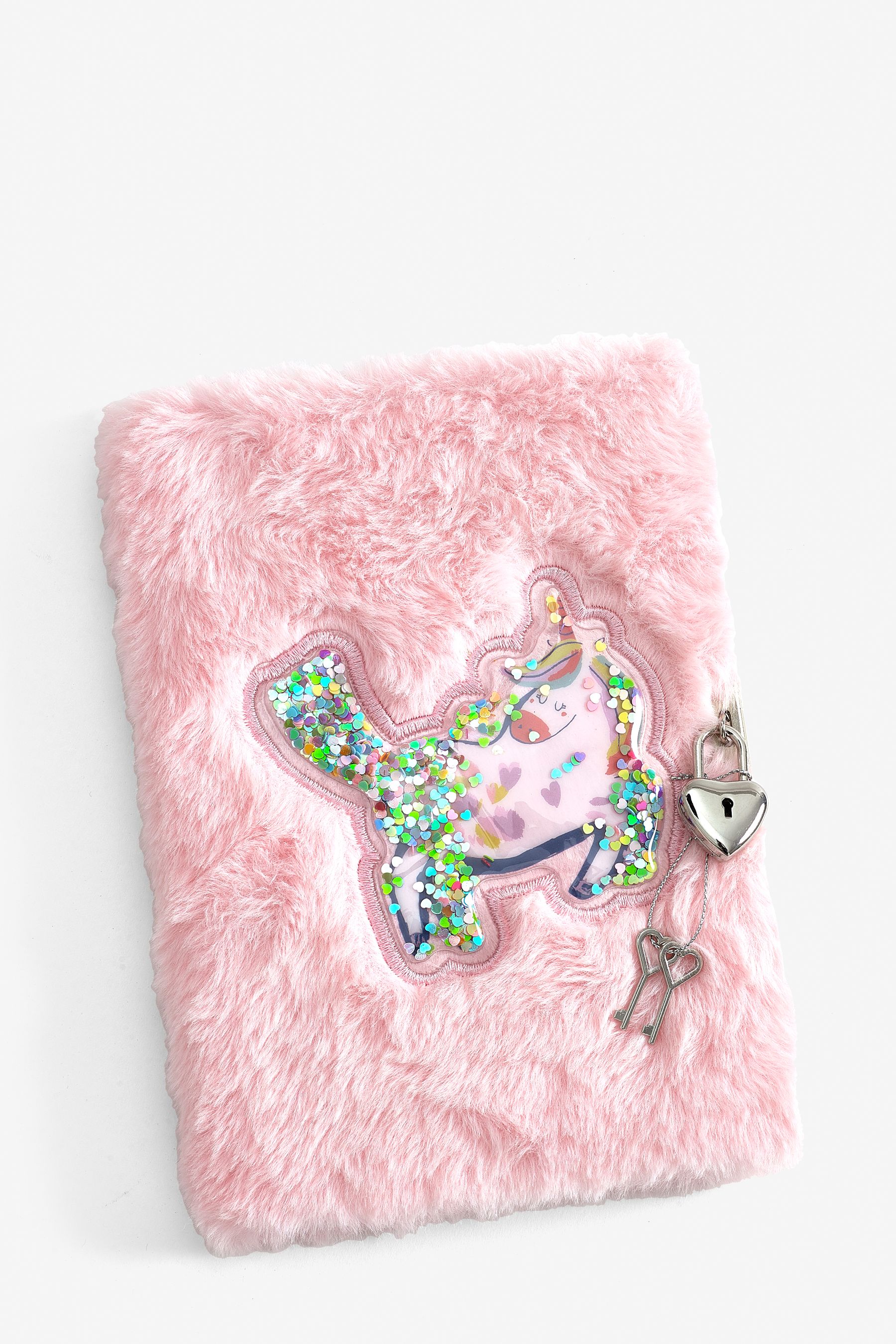 Buy Pink Unicorn Fluffy Lockable Notebook from the Next UK online shop