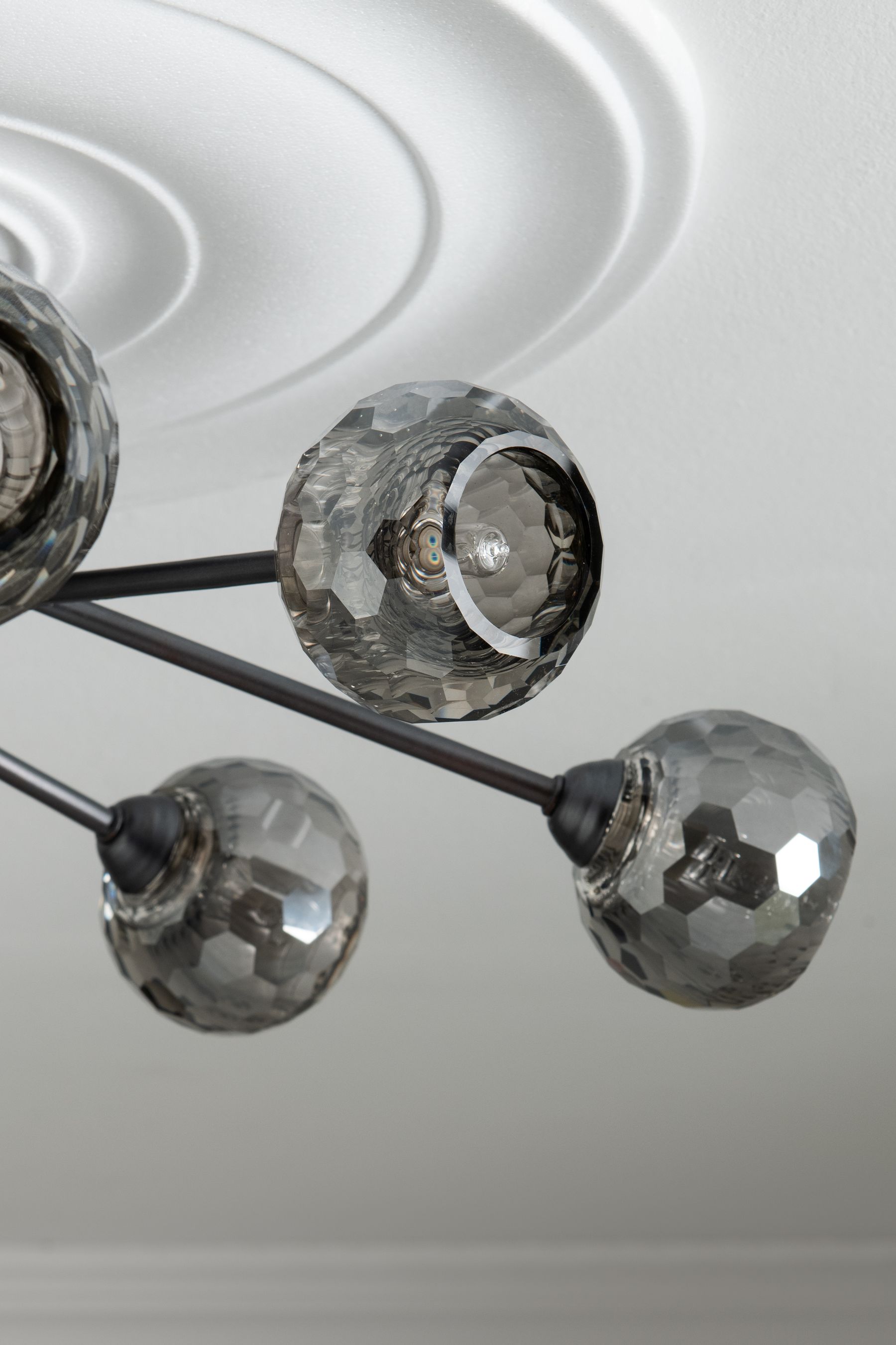 Buy Pewter Grey Dallas 8 Light Flush Fitting Ceiling Light from the ...
