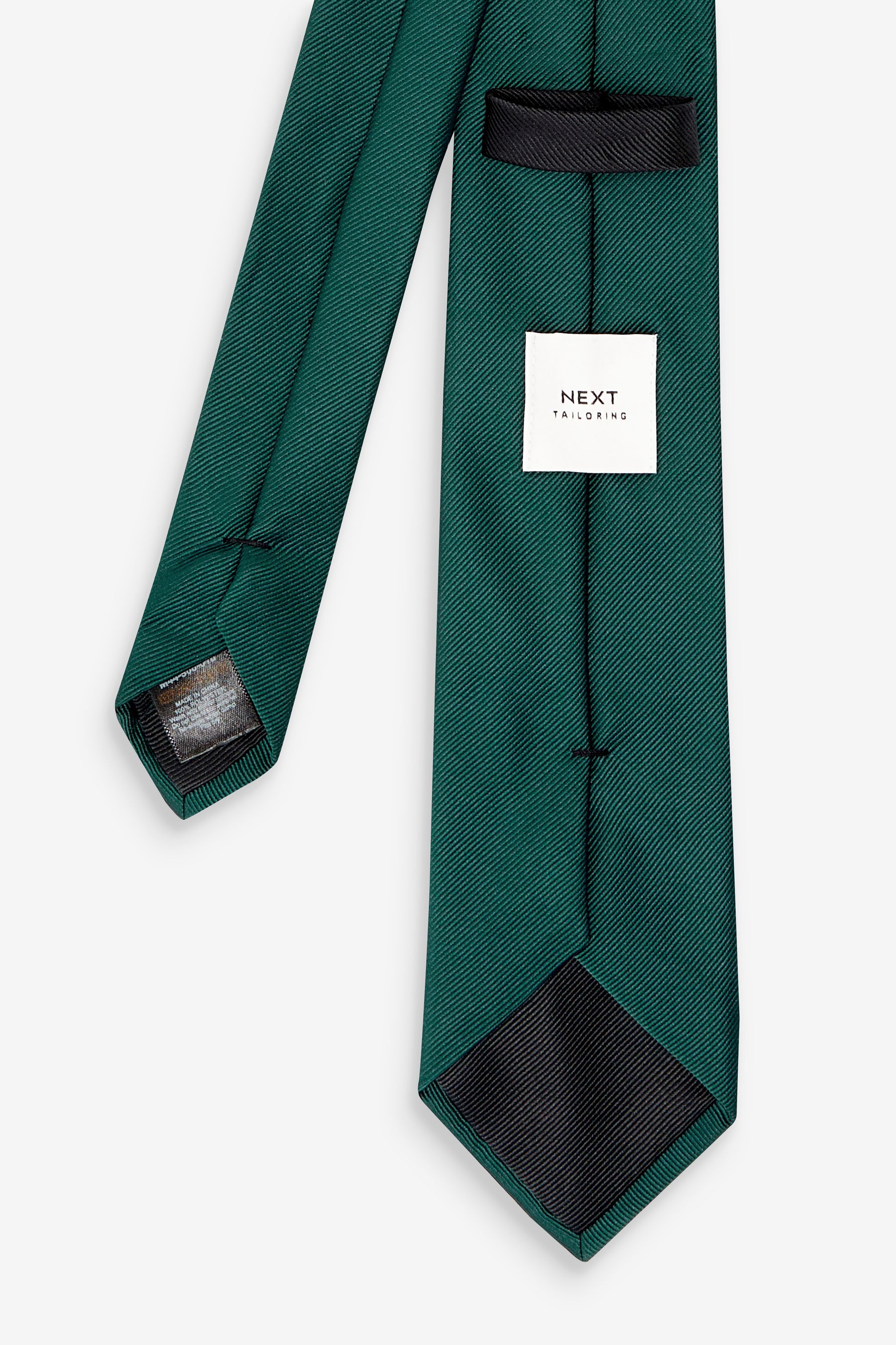 Buy Black/Forest Green Twill Ties With Tie Clip 2 Pack from the Next UK ...