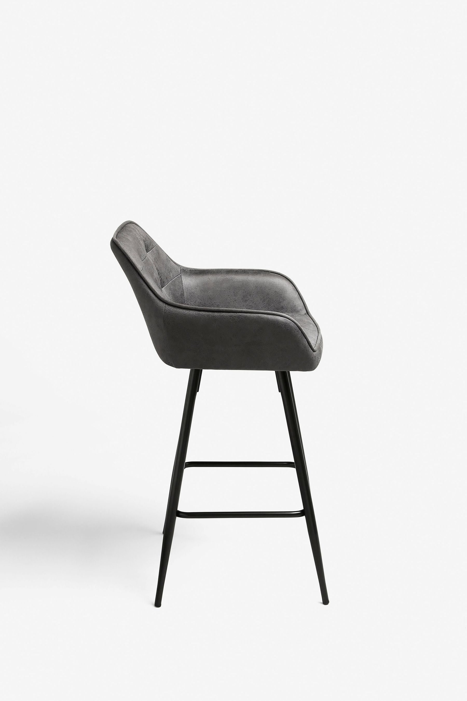 Buy Monza Faux Leather Dark Grey Cole Kitchen Bar Stool from the Next ...