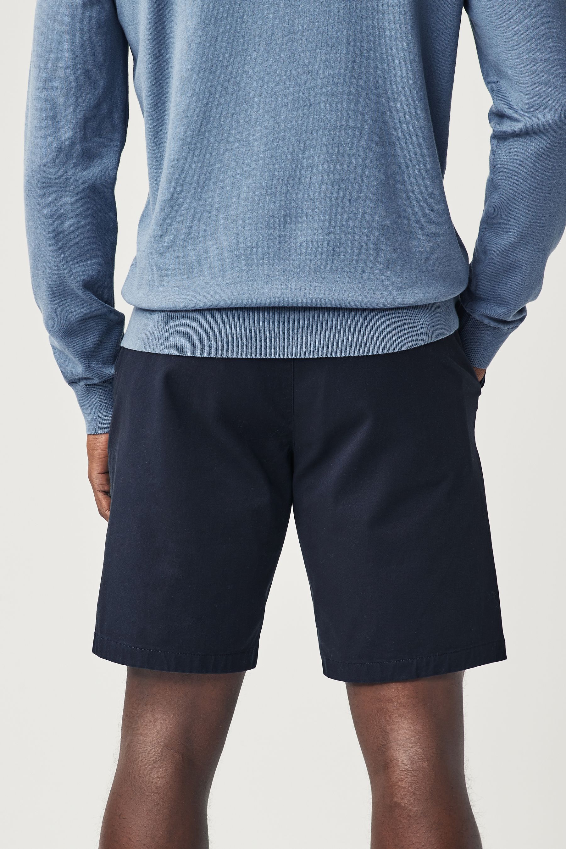 Buy Navy/Charcoal Straight Fit Stretch Chinos Shorts 2 Pack from the ...