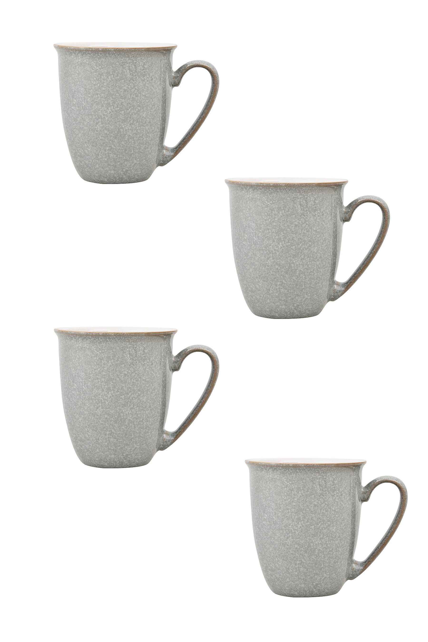 Buy Denby Set of 4 Light Grey Elements Coffee Mugs Set from the Next UK ...