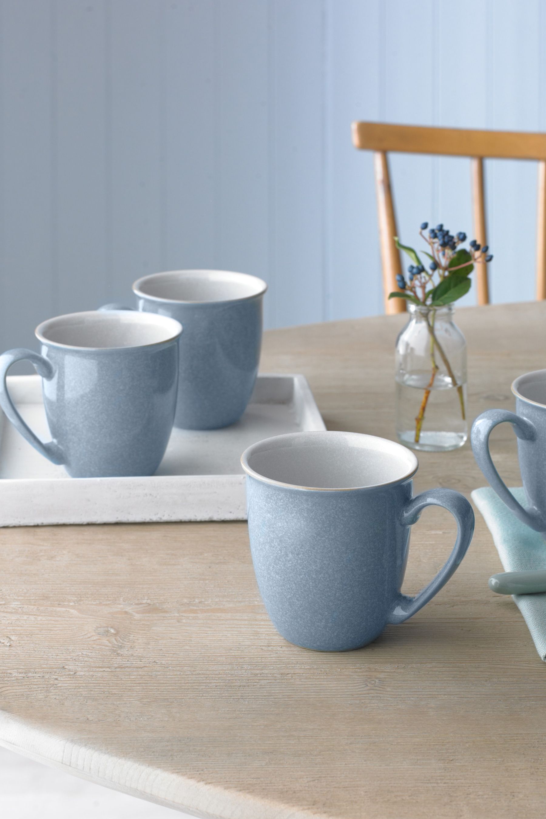 Buy Denby 4 Piece Blue Elements Coffee Mugs from the Next UK online shop