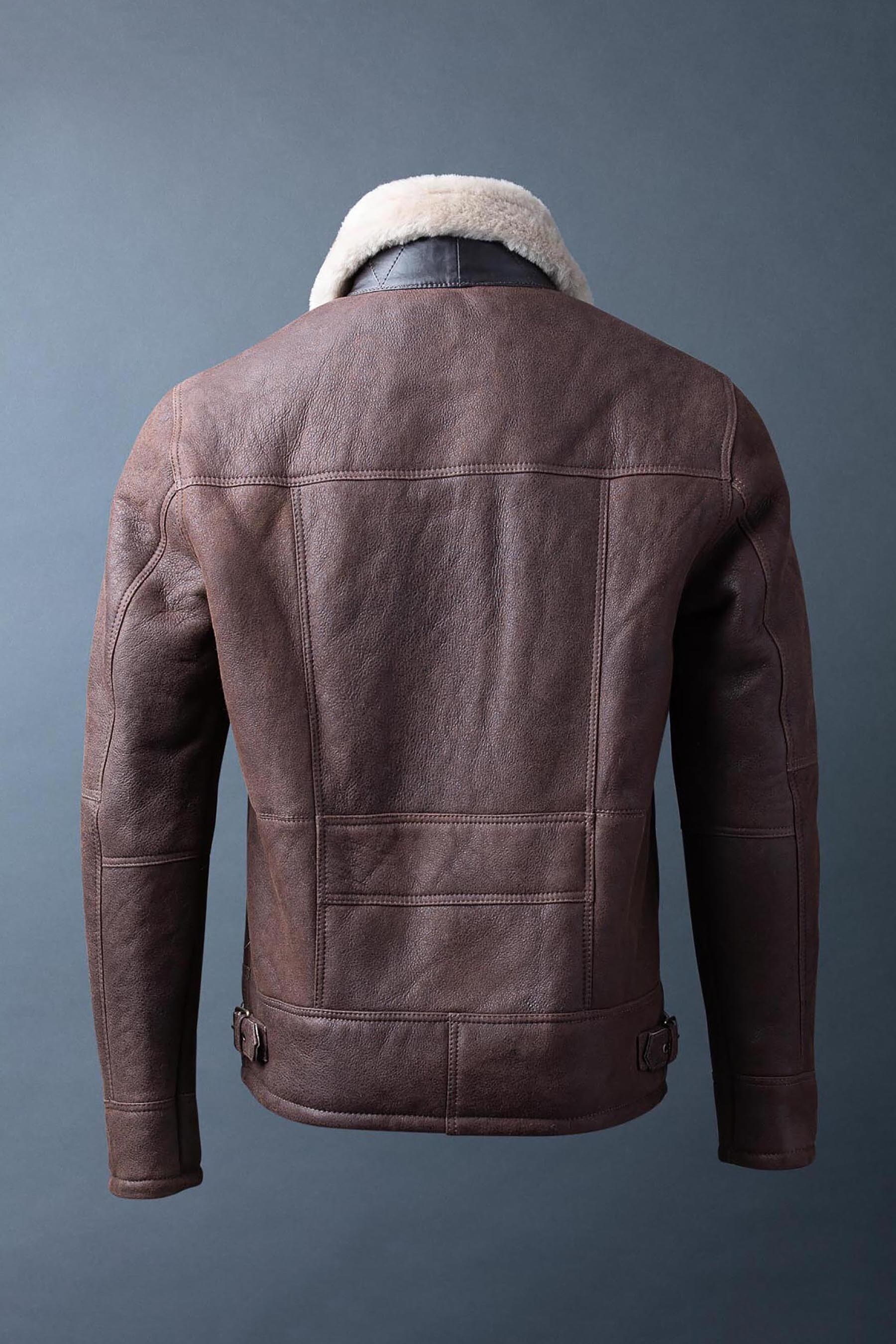 Buy Lakeland Leather Brown Hawker Sheepskin Flying Jacket from the Next ...