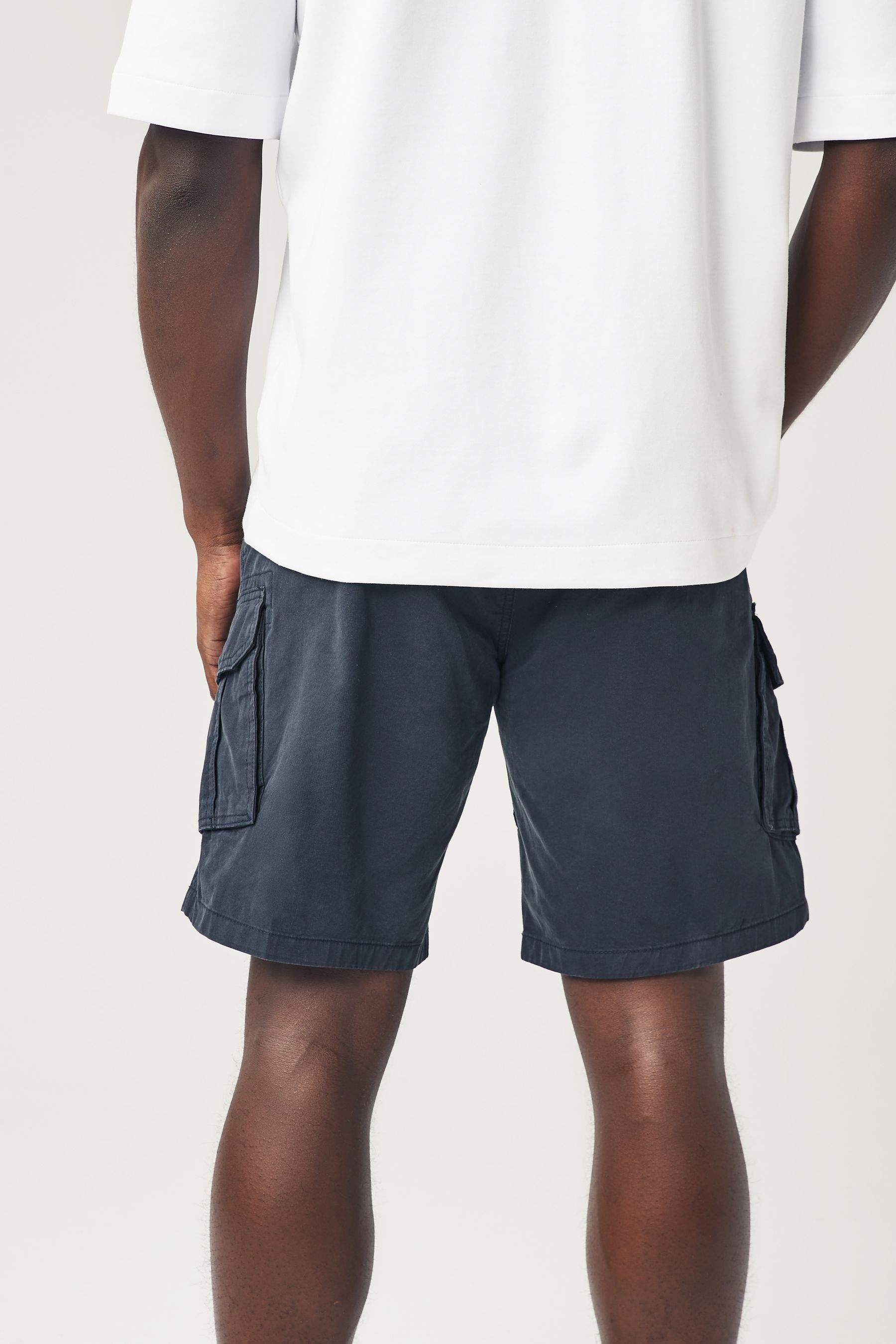 Buy Navy Blue Cotton Cargo Shorts from the Next UK online shop