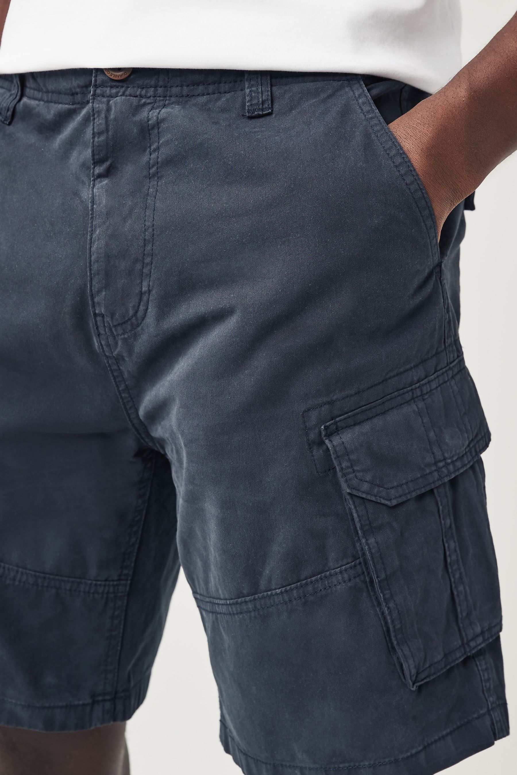 Buy Navy Blue Cotton Cargo Shorts from the Next UK online shop