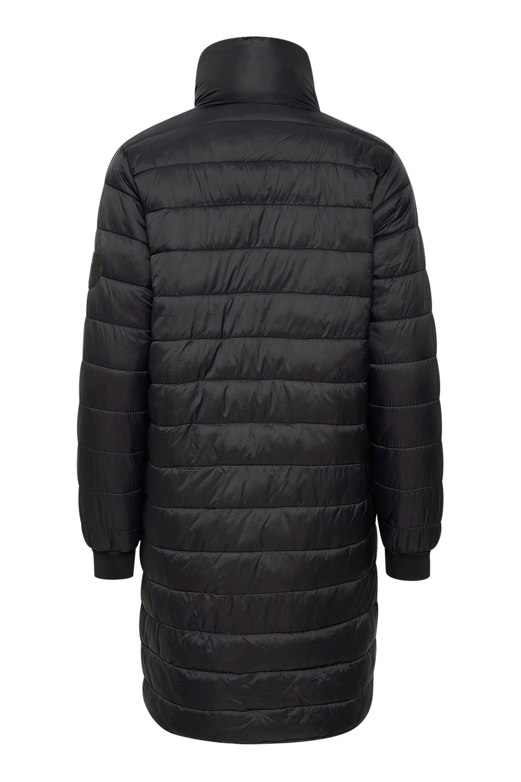 Buy Kaffe Lira Zipped Long Puffer Black Jacket from the Next UK online shop