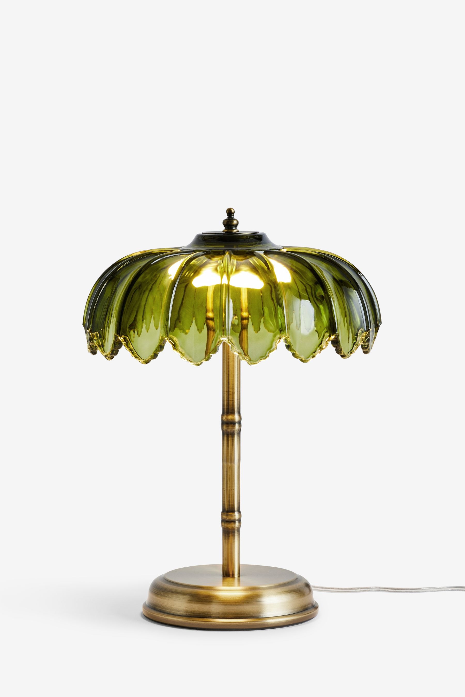 Buy Rockett St George Green/Gold Desert Island Table Lamp from the Next ...