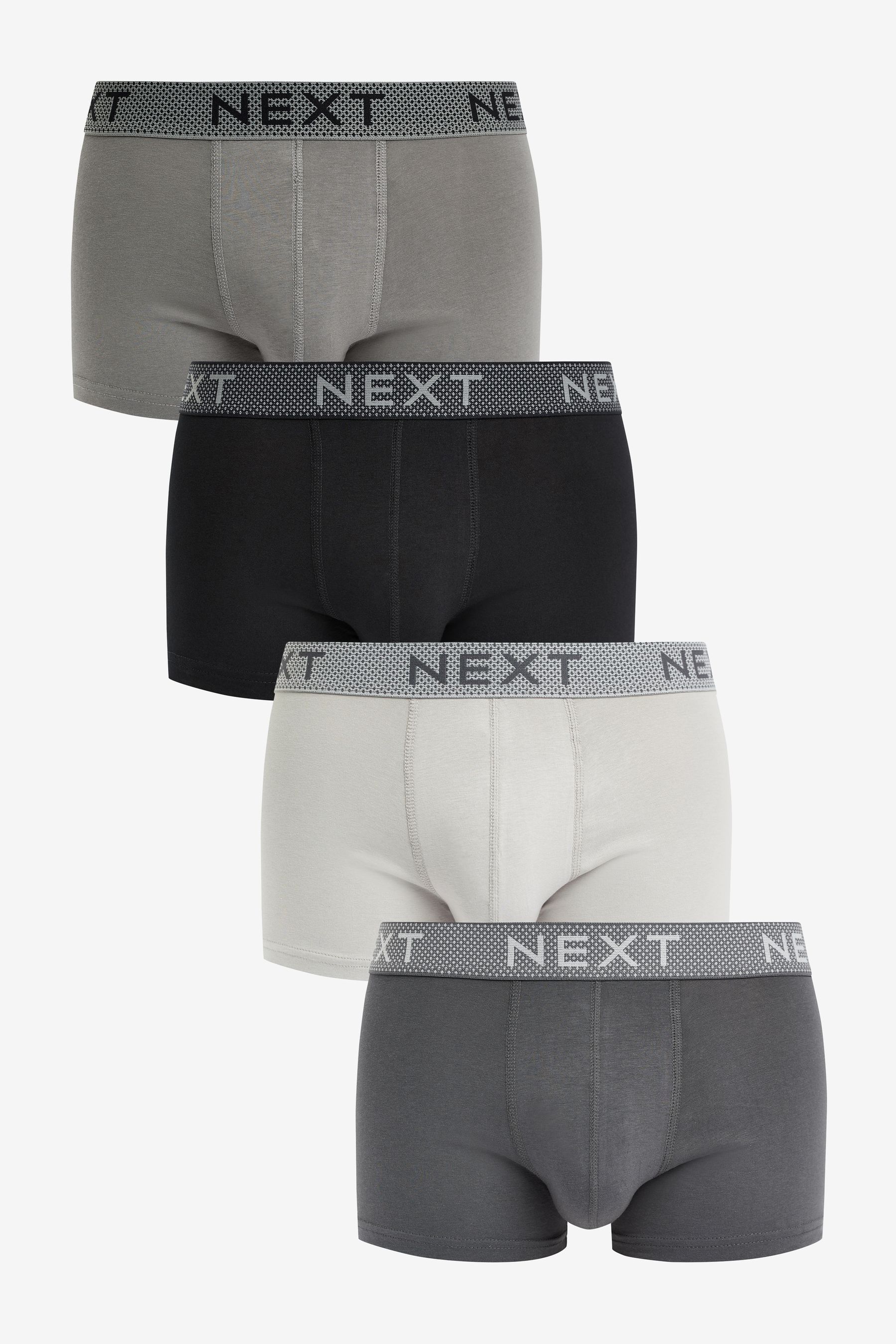 Buy Mixed Grey 4 pack Hipster Boxers from the Next UK online shop