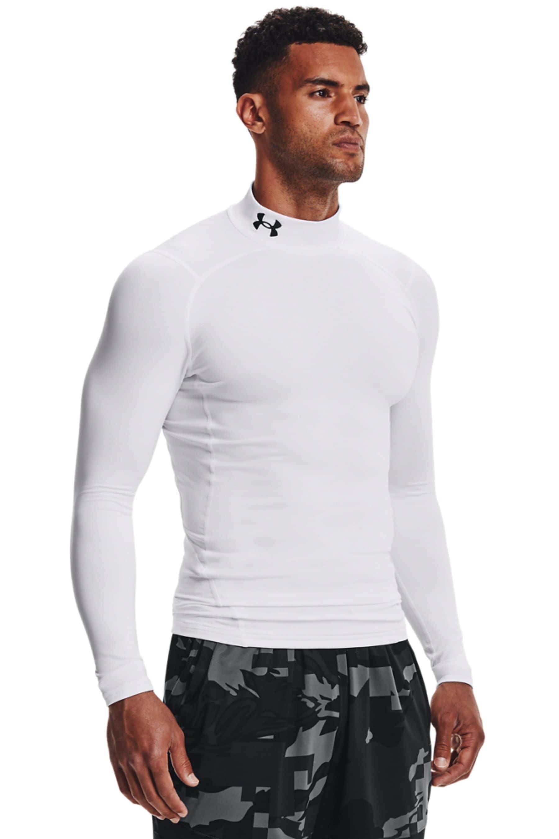 Buy Under Armour White Cold Gear Base Layer T-Shirt from the Next UK ...