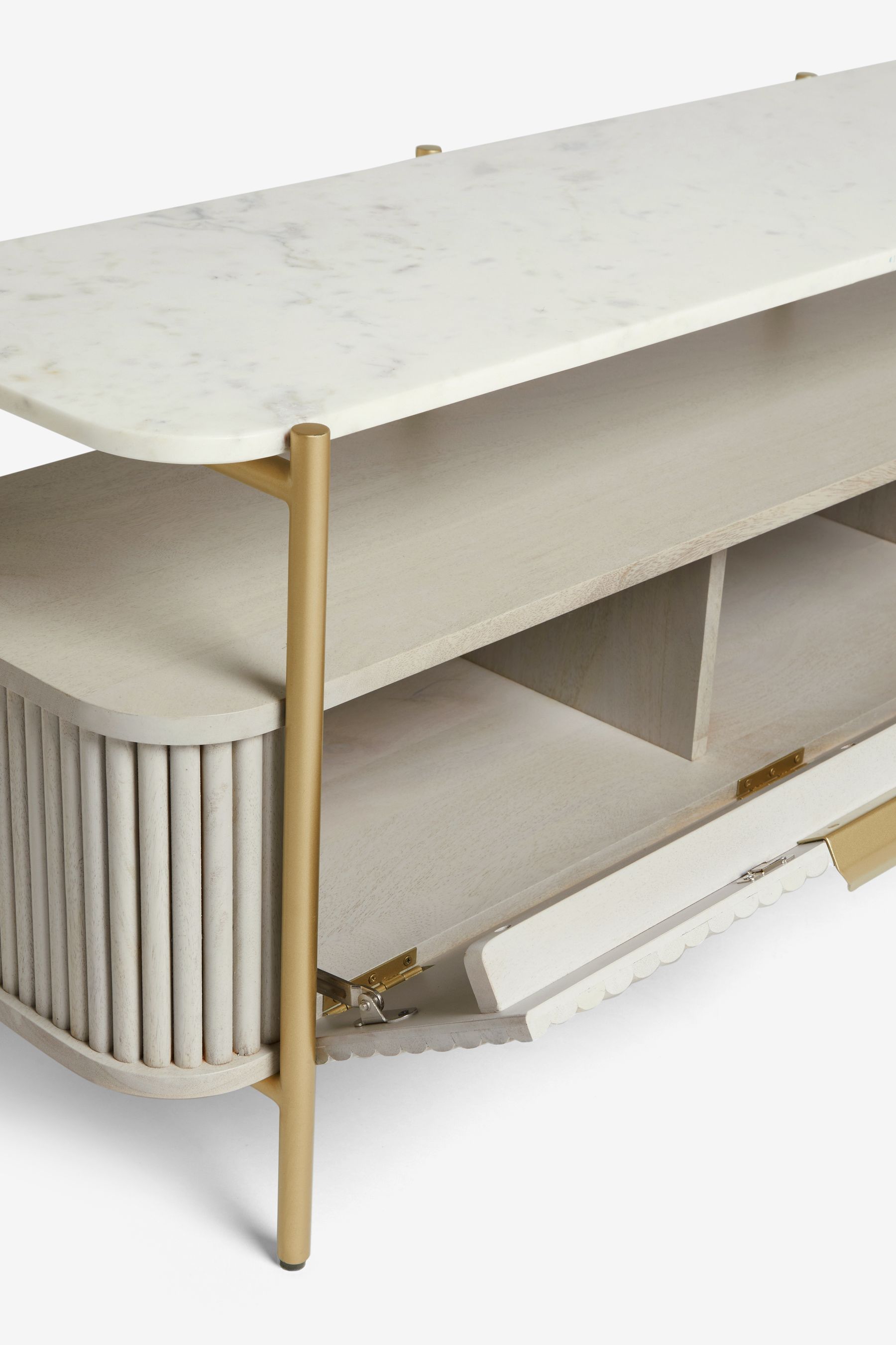 Buy Light Grey Valencia Marble Mango Wood Up to 65 inch, Floating Top ...