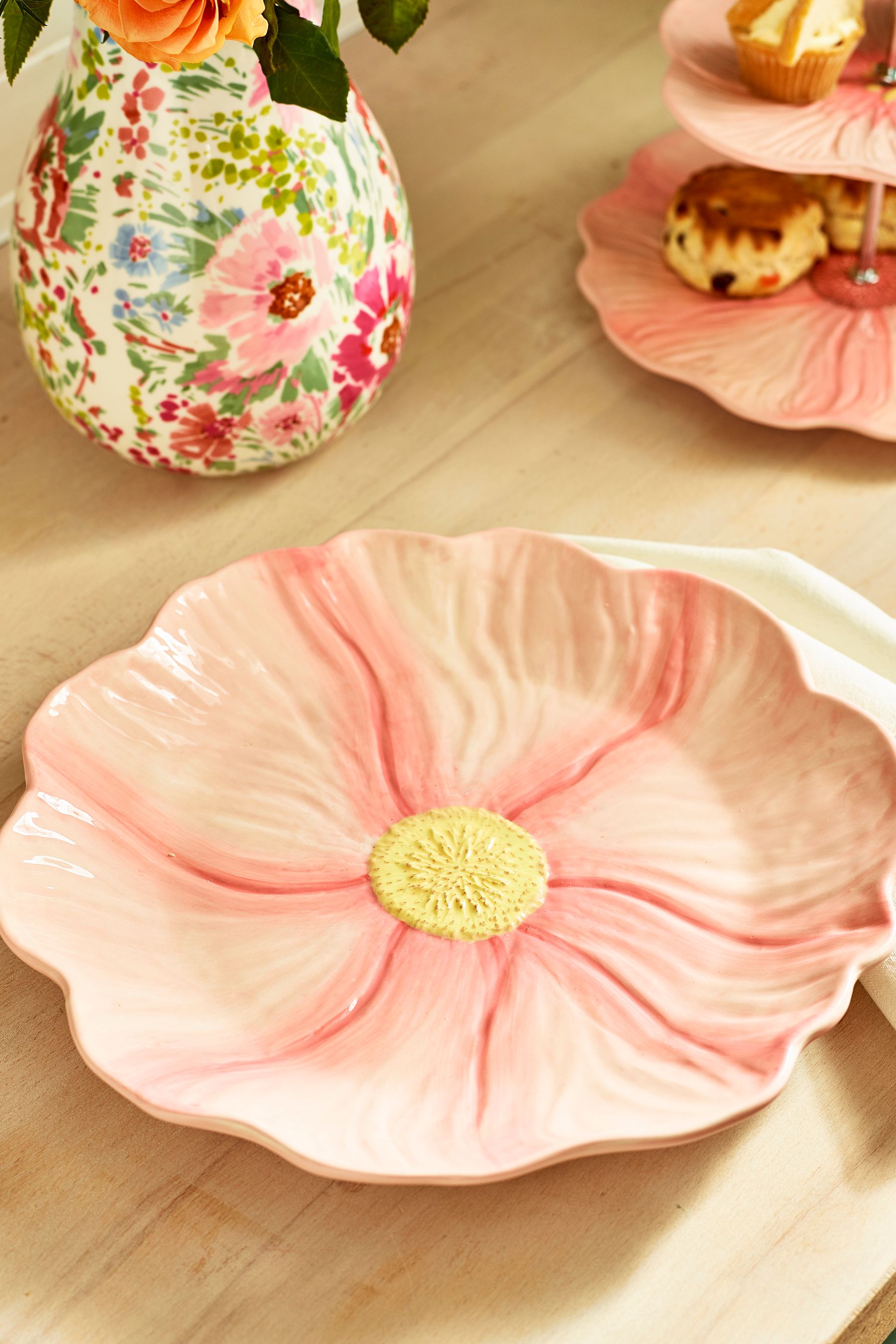 Buy Pink Flower Serve Platter from the Next UK online shop