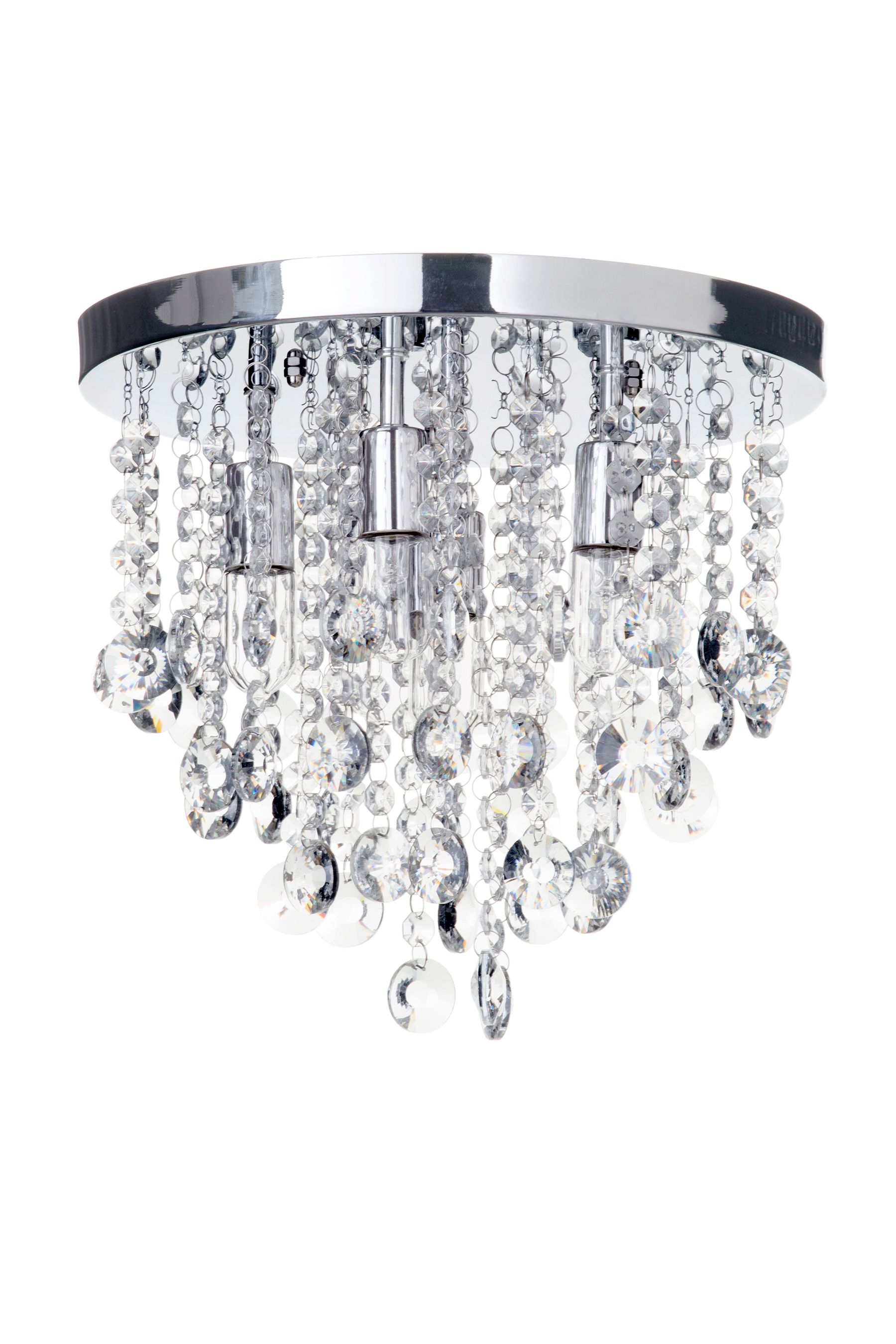 Buy BHS Chrome Celeste 6 Light Flush Indoor and Bathroom Ceiling Light ...