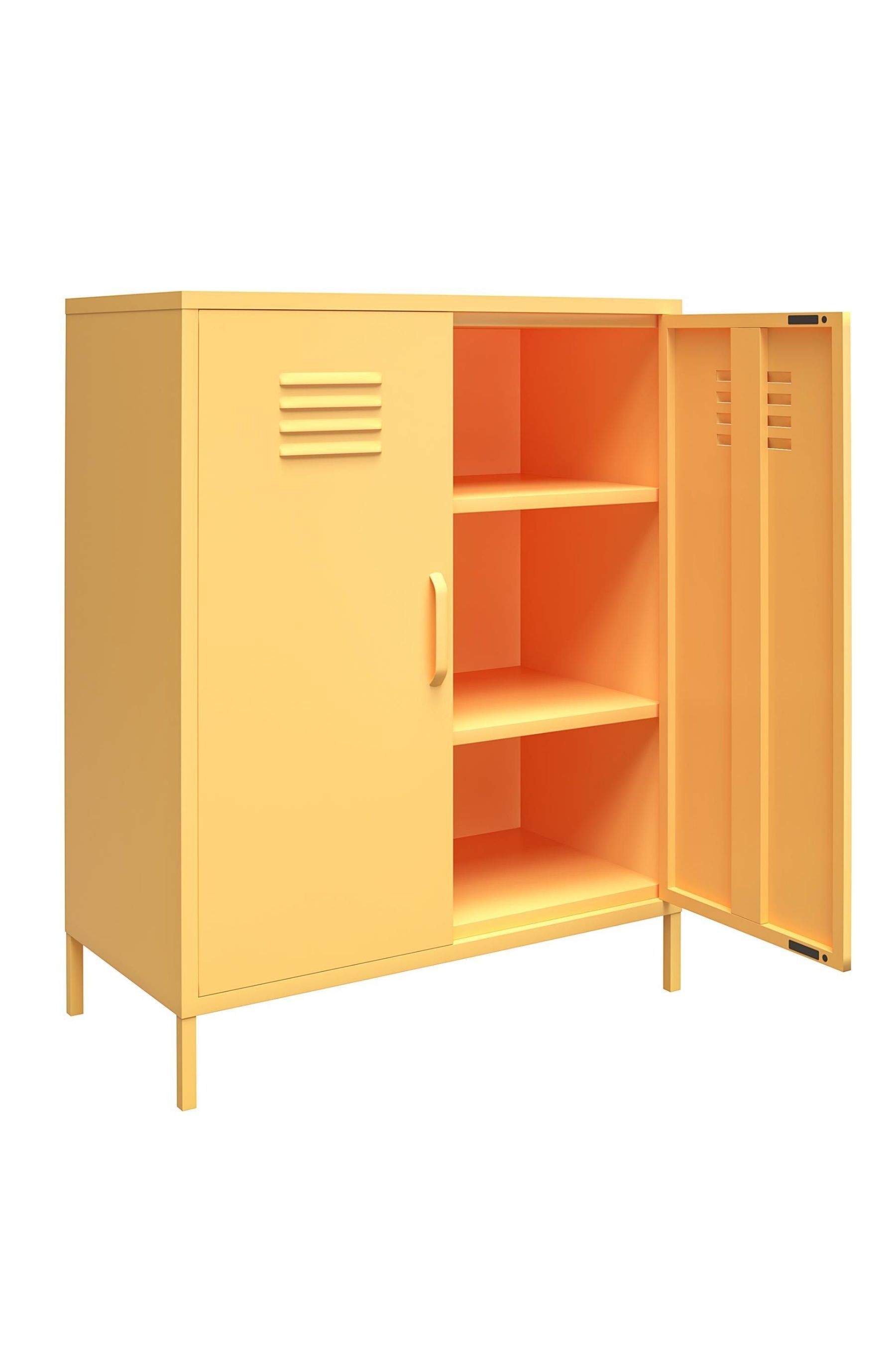 Buy Novogratz Yellow Cache 2 Door Metal Locker Storage Cabinet from the ...