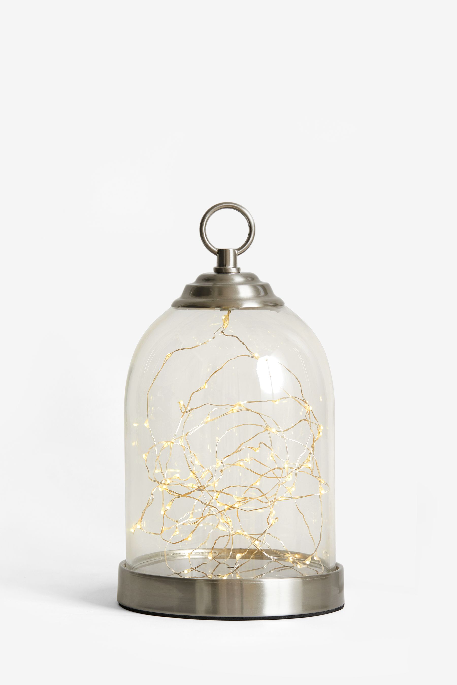 Buy Brushed Chrome Brushed Chrome Battery Operated Cloche from the Next ...