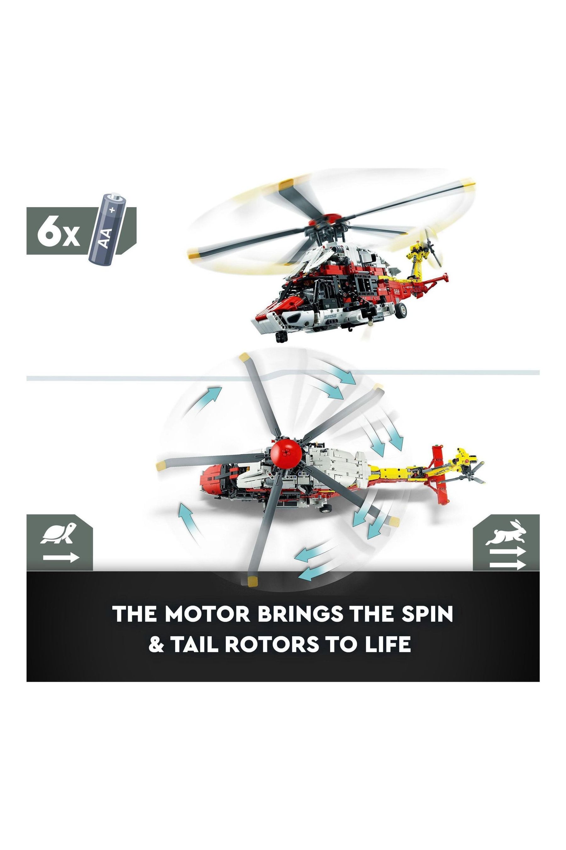 Buy LEGO Technic Airbus H175 Rescue Helicopter Toy Model 42145 from the ...