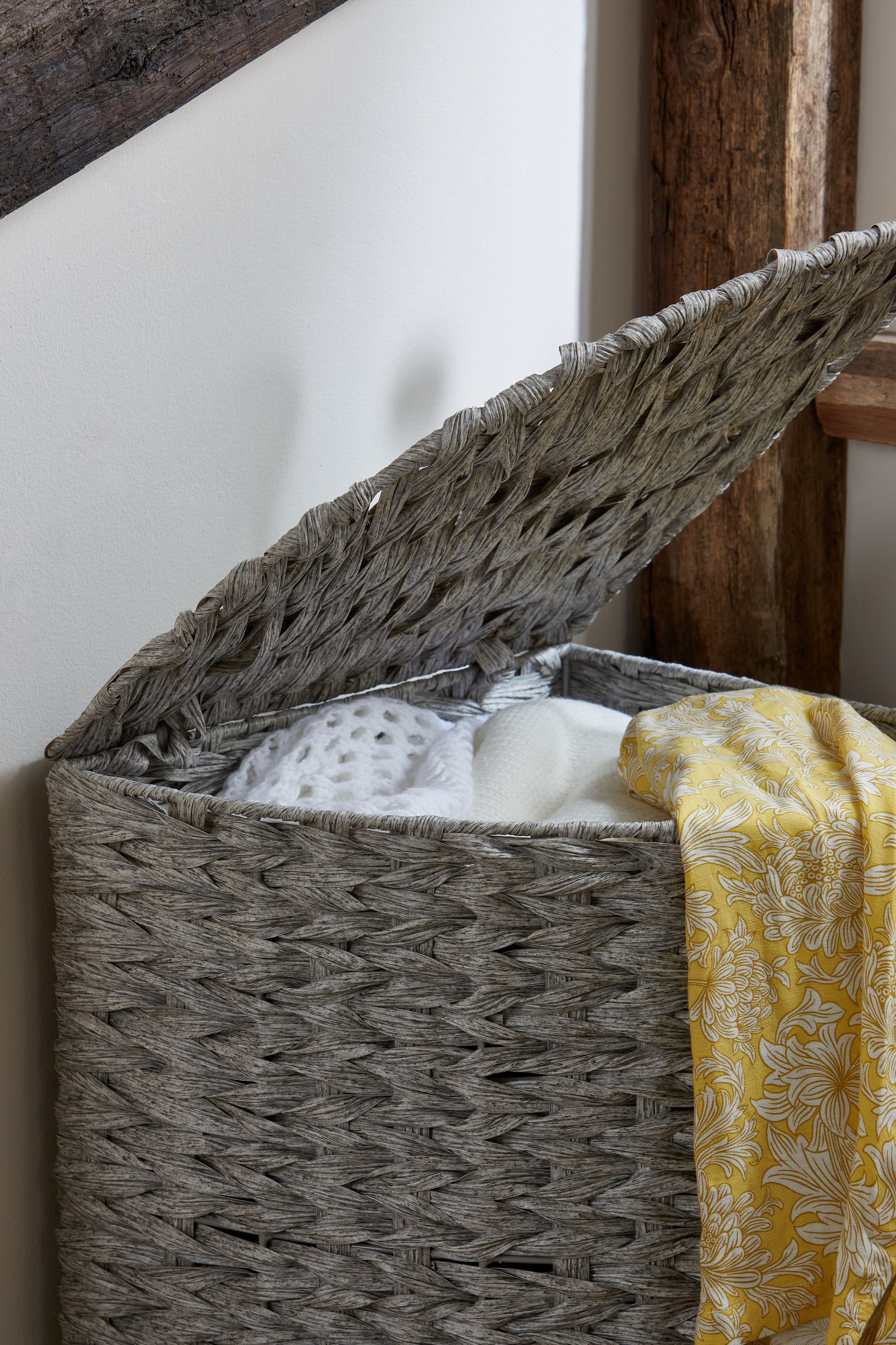 Buy Grey Hepworth Wicker Corner Hamper Laundry Hamper from the Next UK ...