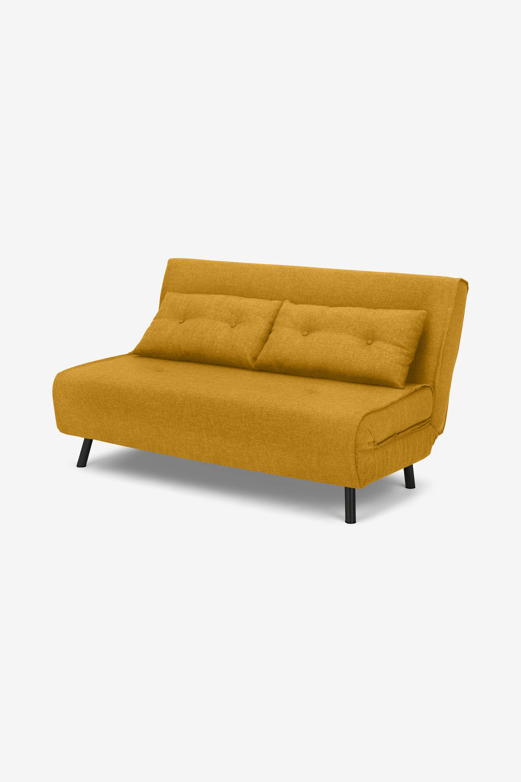 Buy MADE.COM Butter Yellow Large Borg Haru 2 Seater Sofa Bed from the ...