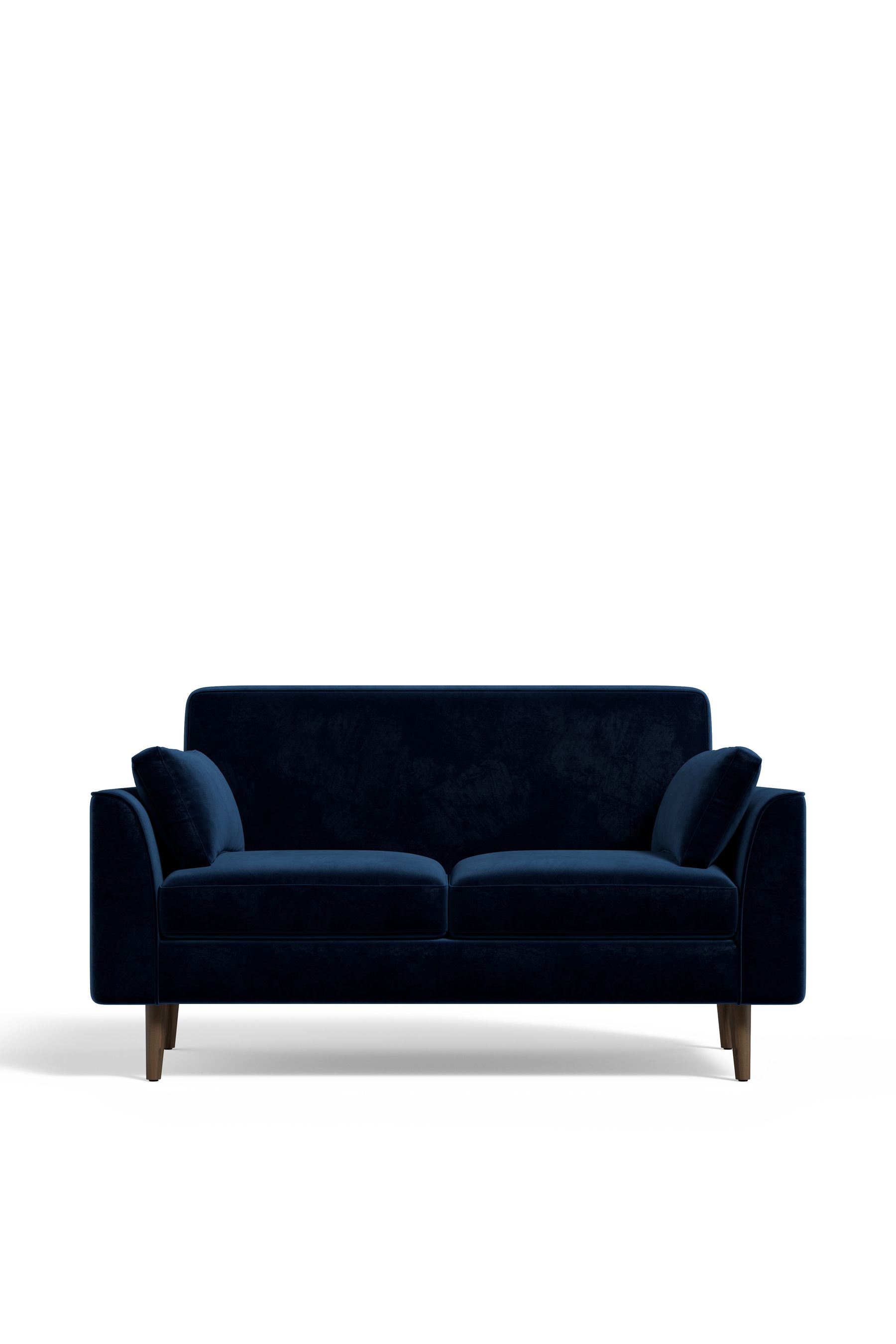 Buy Soft Velvet Navy Blue Mila Compact 2 Seater Sofa In A Box from the ...