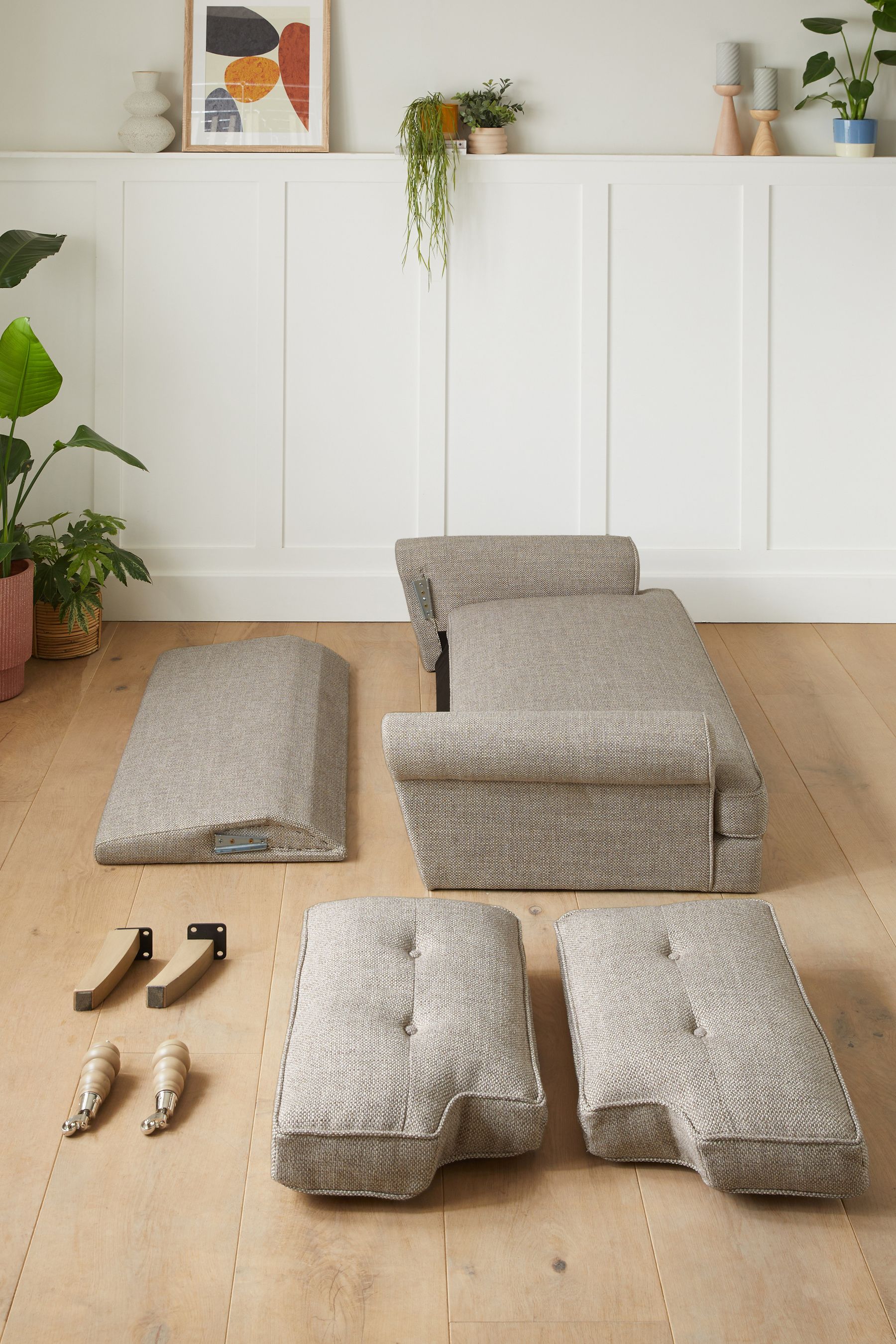 Buy Chunky Weave Mid Natural Delia Compact 2 Seater 'Sofa In A Box ...